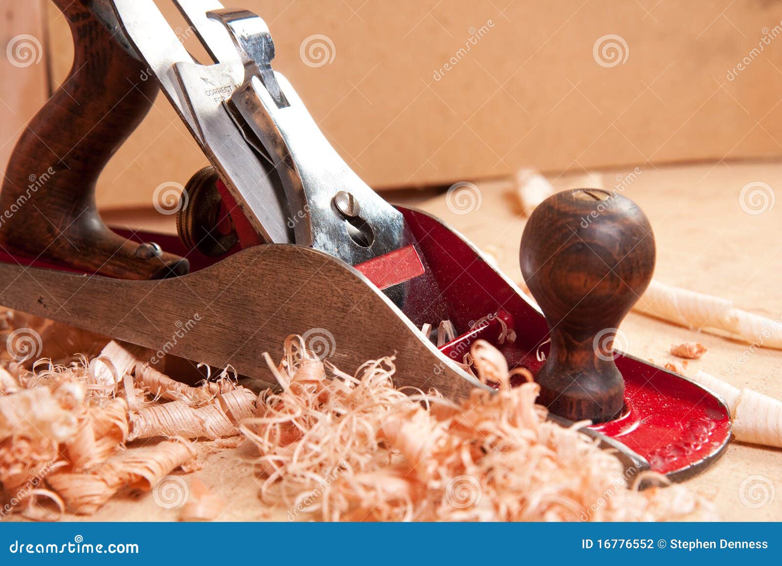 Carpentry Plane and Wood Shavings Stock Photo - Image of plane ...