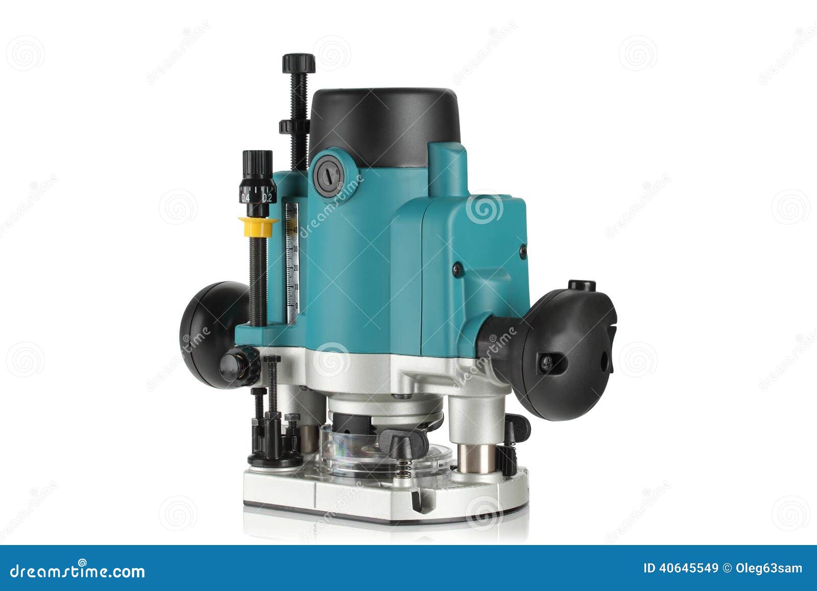 Carpentry Router on a White Background Stock Image - Image of manual ...