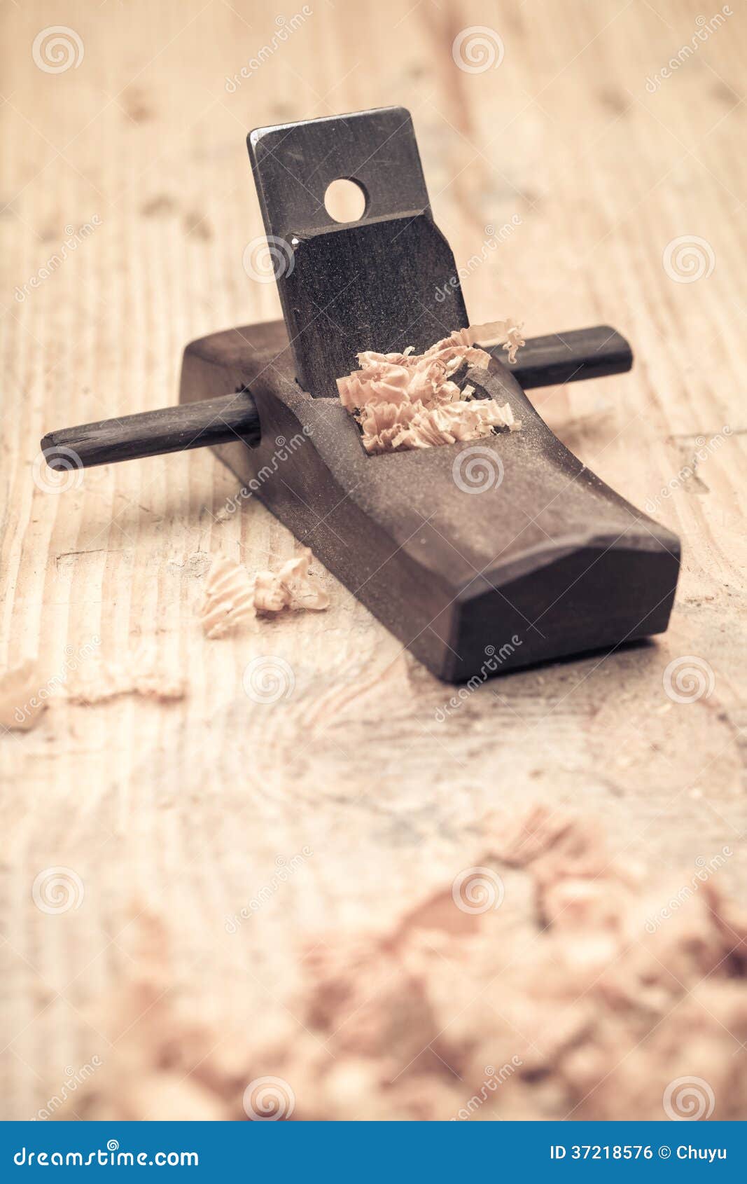 Carpentry of Small Wood Planer Closeup Stock Photo - Image of texture ...