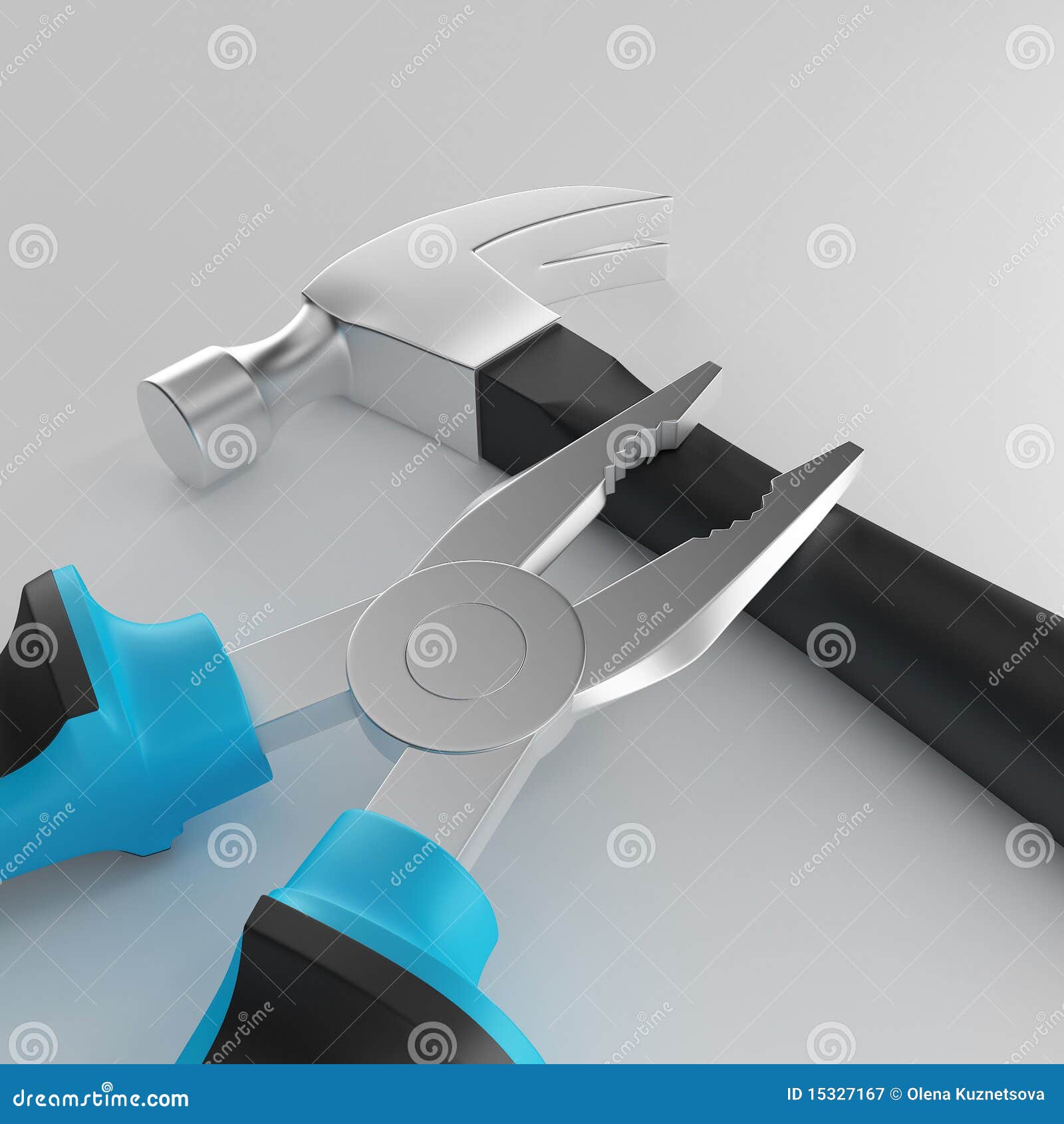 Carpentry Tools 3D Illustration Stock Illustration - Illustration of ...