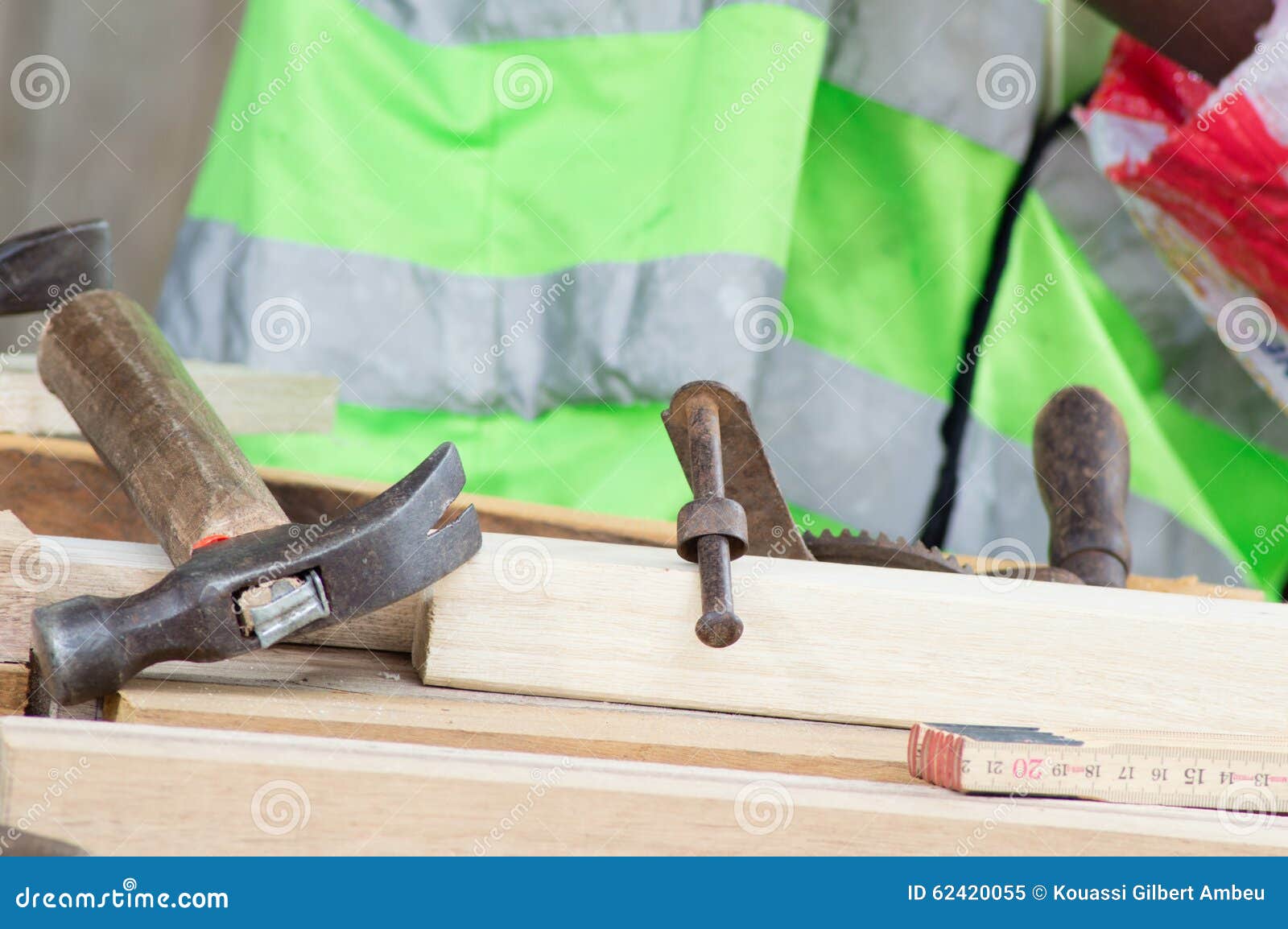 Carpentry tools stock image. Image of wood, meter, arranged - 62420055