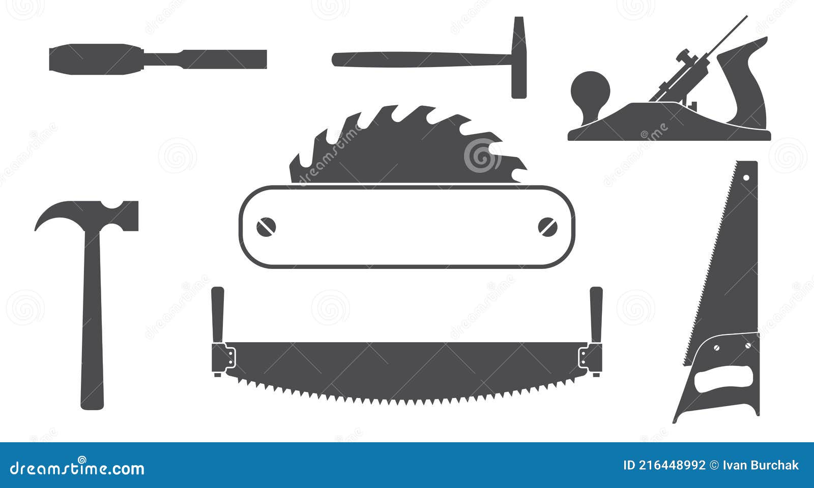 Carpentry Tools, Labels Template. Sawmill Emblem. Vector Illustration ...