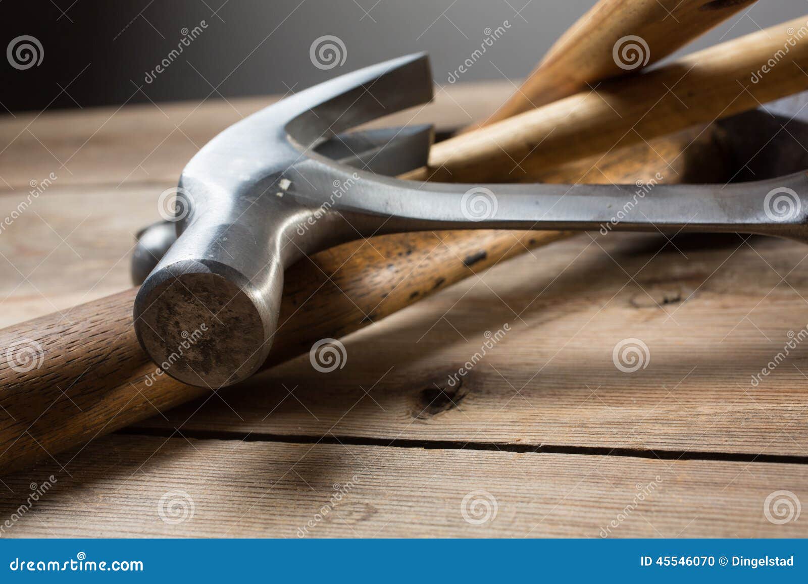 Carpentry Tools on Wood Table Stock Photo - Image of handle, power ...