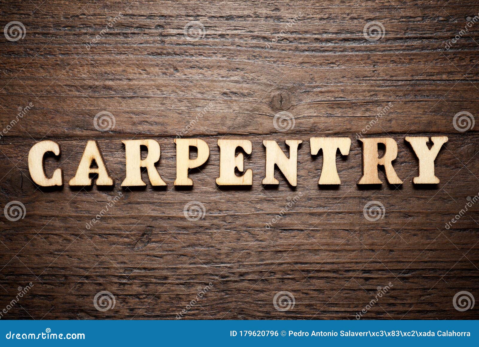Carpentry word view stock photo. Image of environmental - 179620796