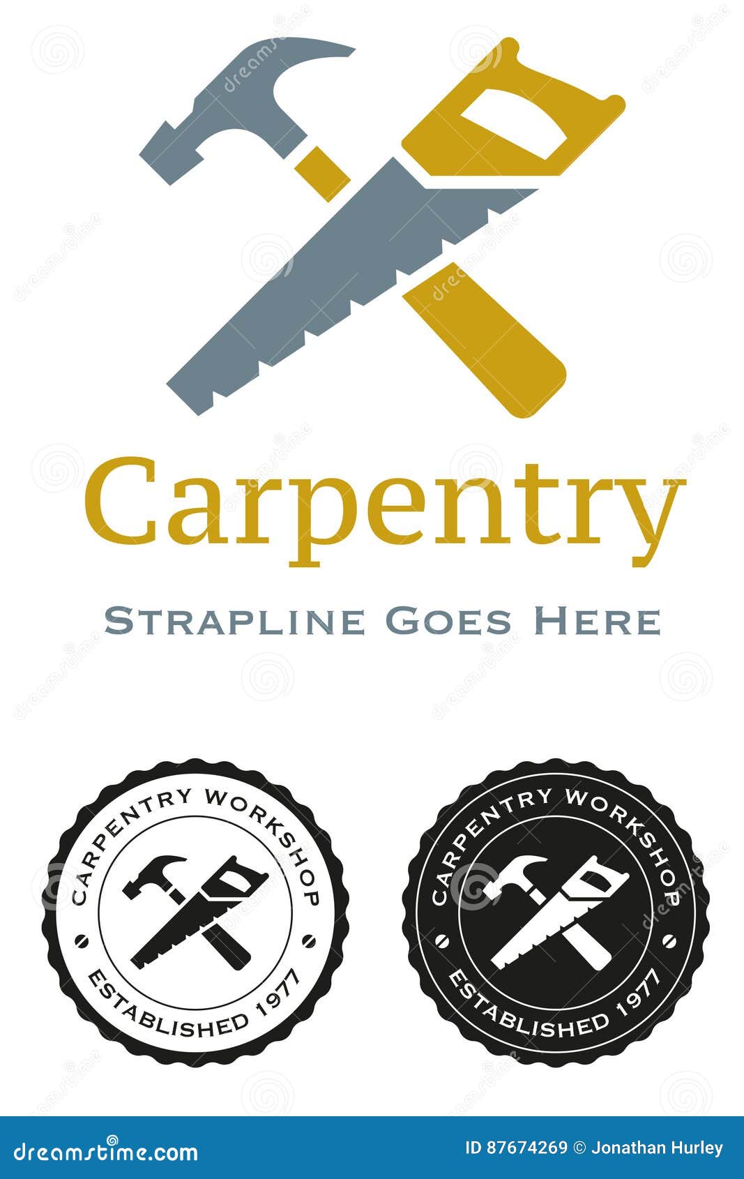 Carpentry Workshop stock vector. Illustration of icon - 87674269