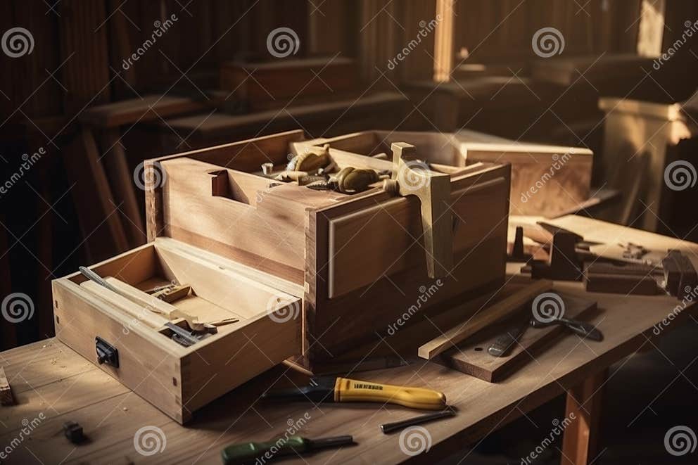 Carpentry Workshop with Tools and Supplies, Ready for Building Project ...
