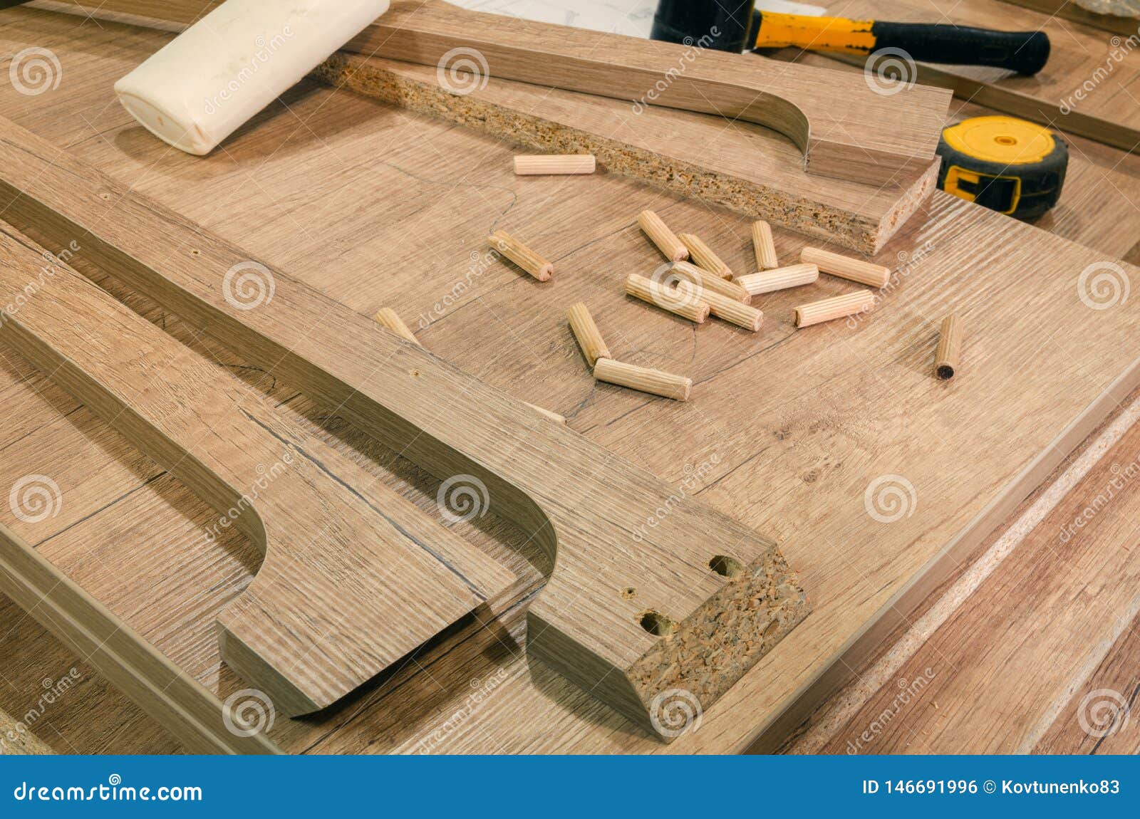 Carpentry Workshop, Work Processes, Tools and Workpieces Stock Photo ...