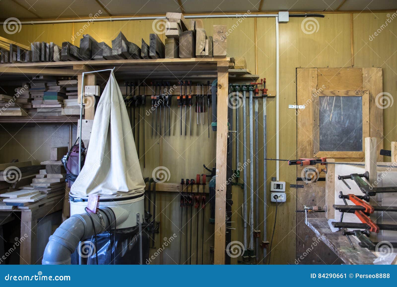 Carpentry Workshops with Various Tools Stock Image - Image of tools ...