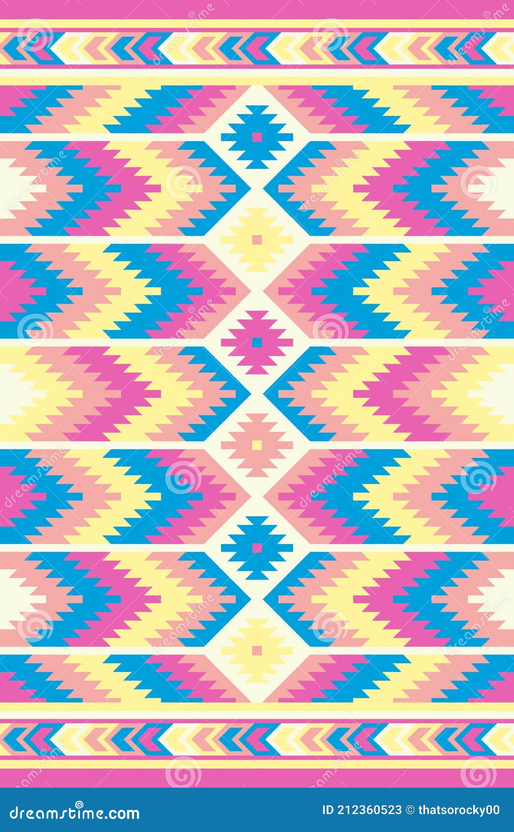 Carpet and Bathmat Boho Style Ethnic Design Pattern with Distressed ...