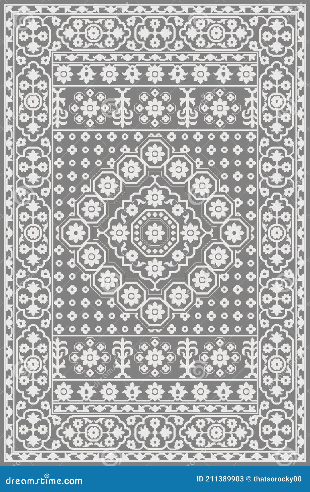 Carpet and Bathmat Boho Style Ethnic Design Pattern with Distressed ...