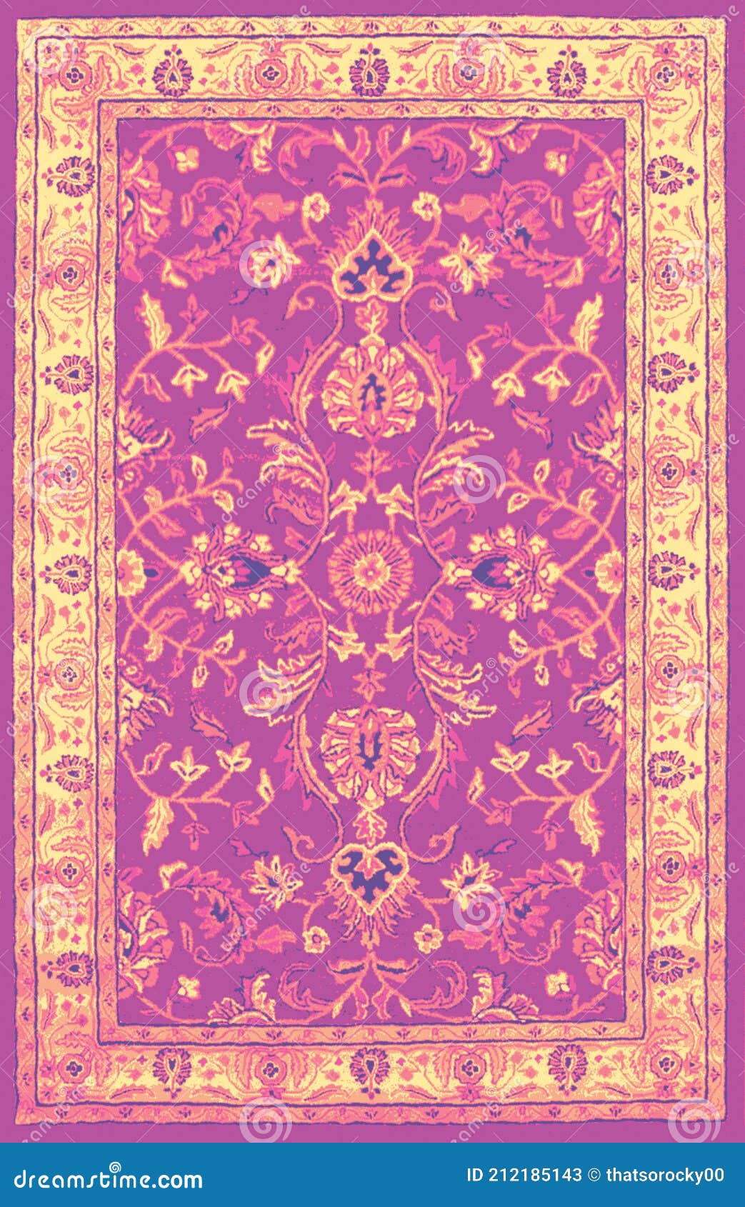 Carpet and Bathmat Boho Style Ethnic Design Pattern with Distressed ...