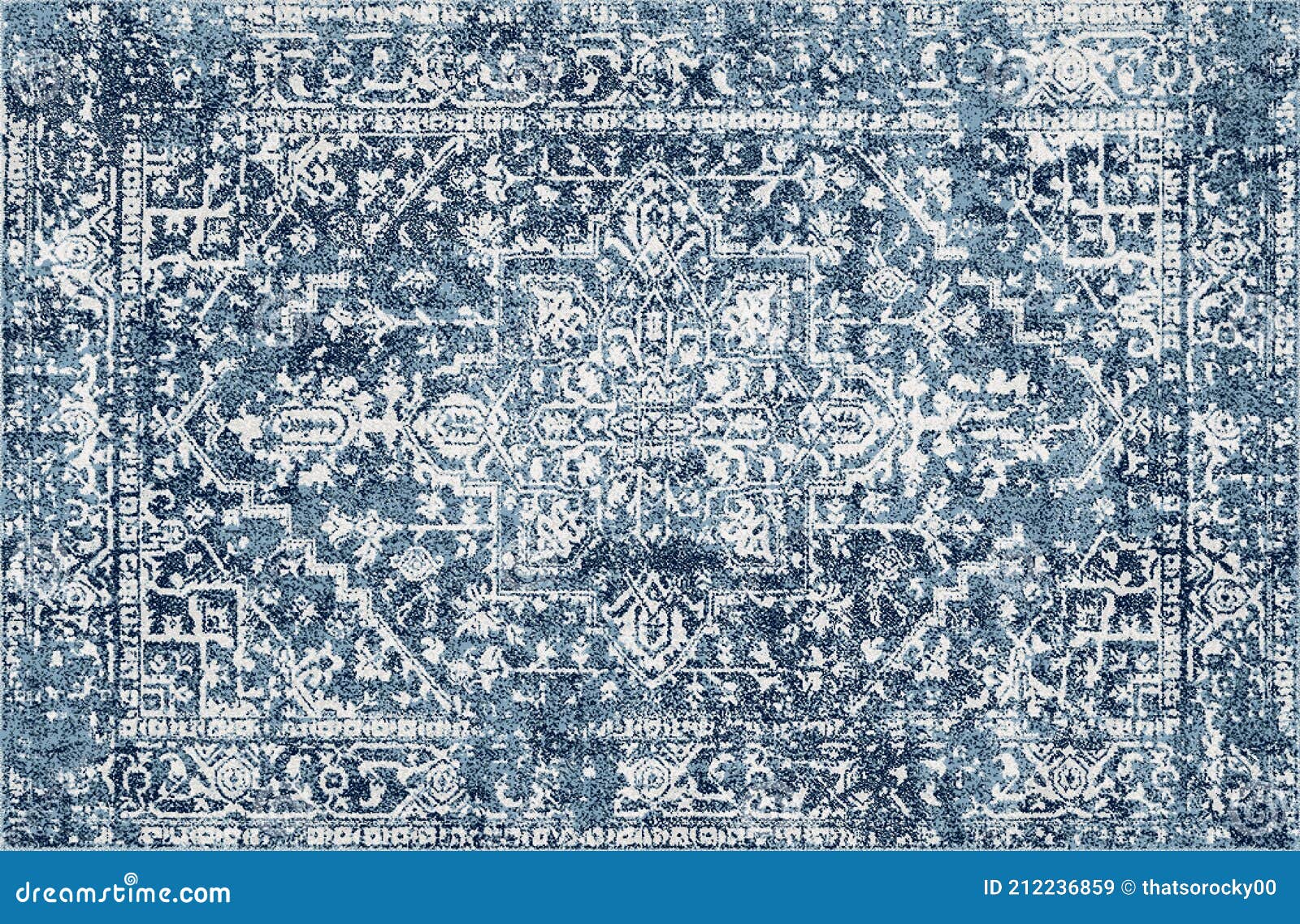 Carpet and Bathmat Boho Style Ethnic Design Pattern with Distressed ...