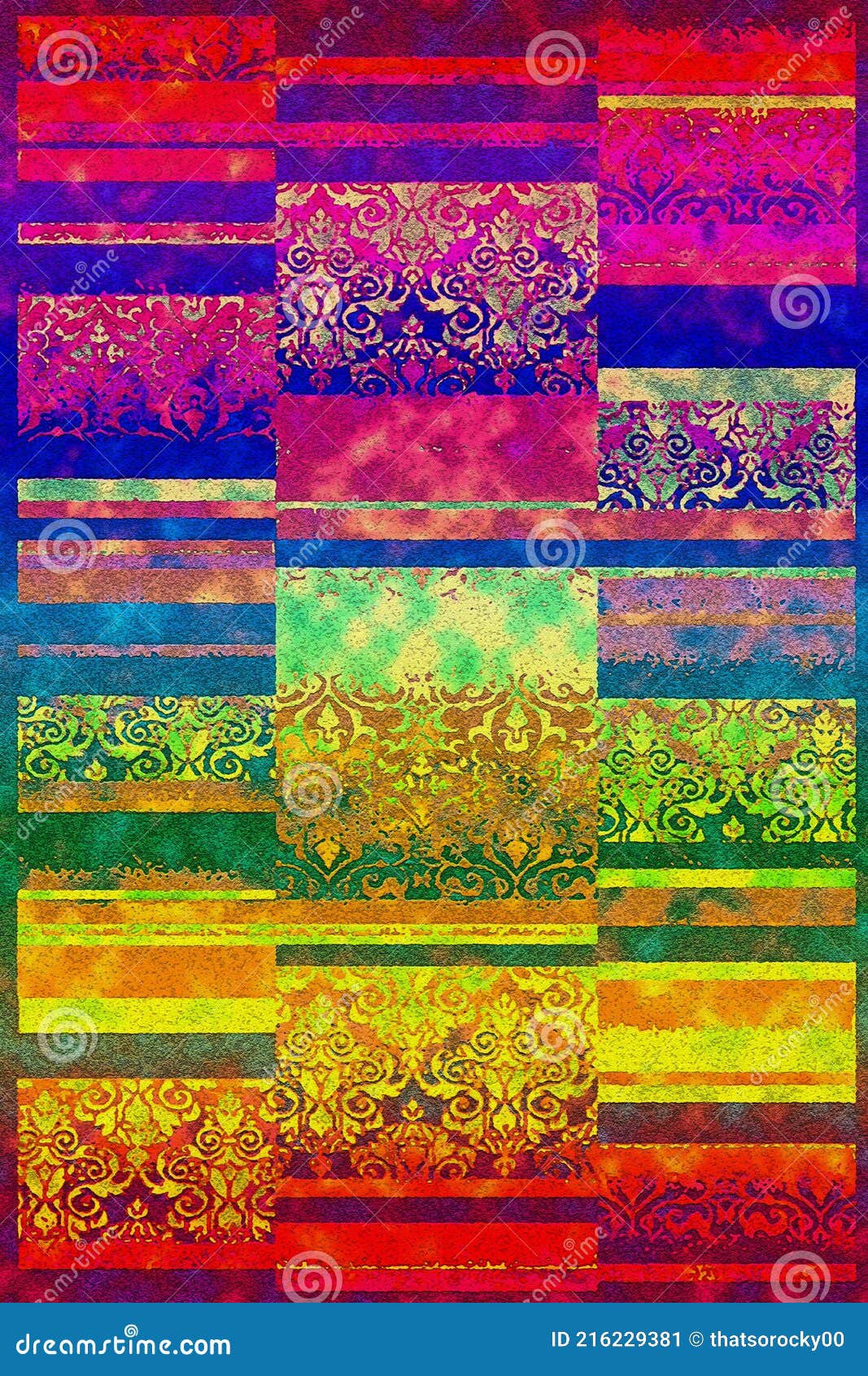 Carpet And Bathmat Boho Style Ethnic Design Pattern With Distressed ...