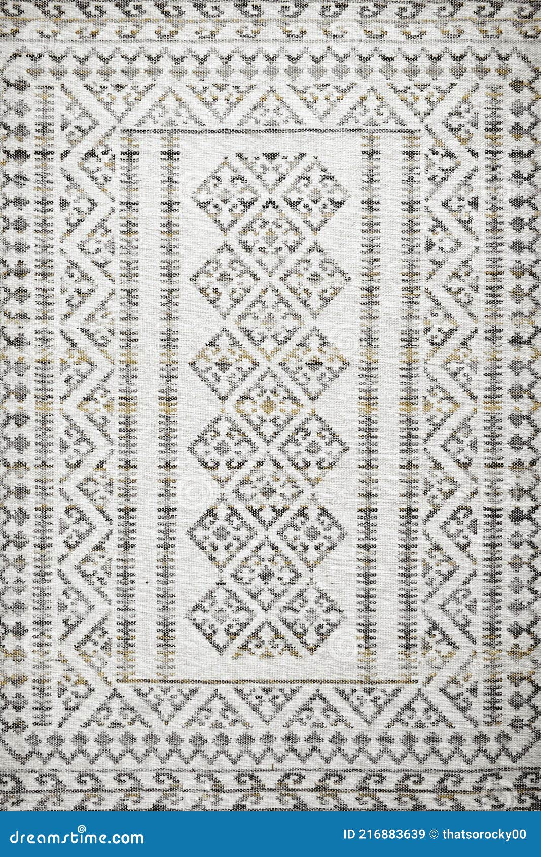 Carpet Bathmat and Rug Boho Style Ethnic Design Pattern with Distressed ...