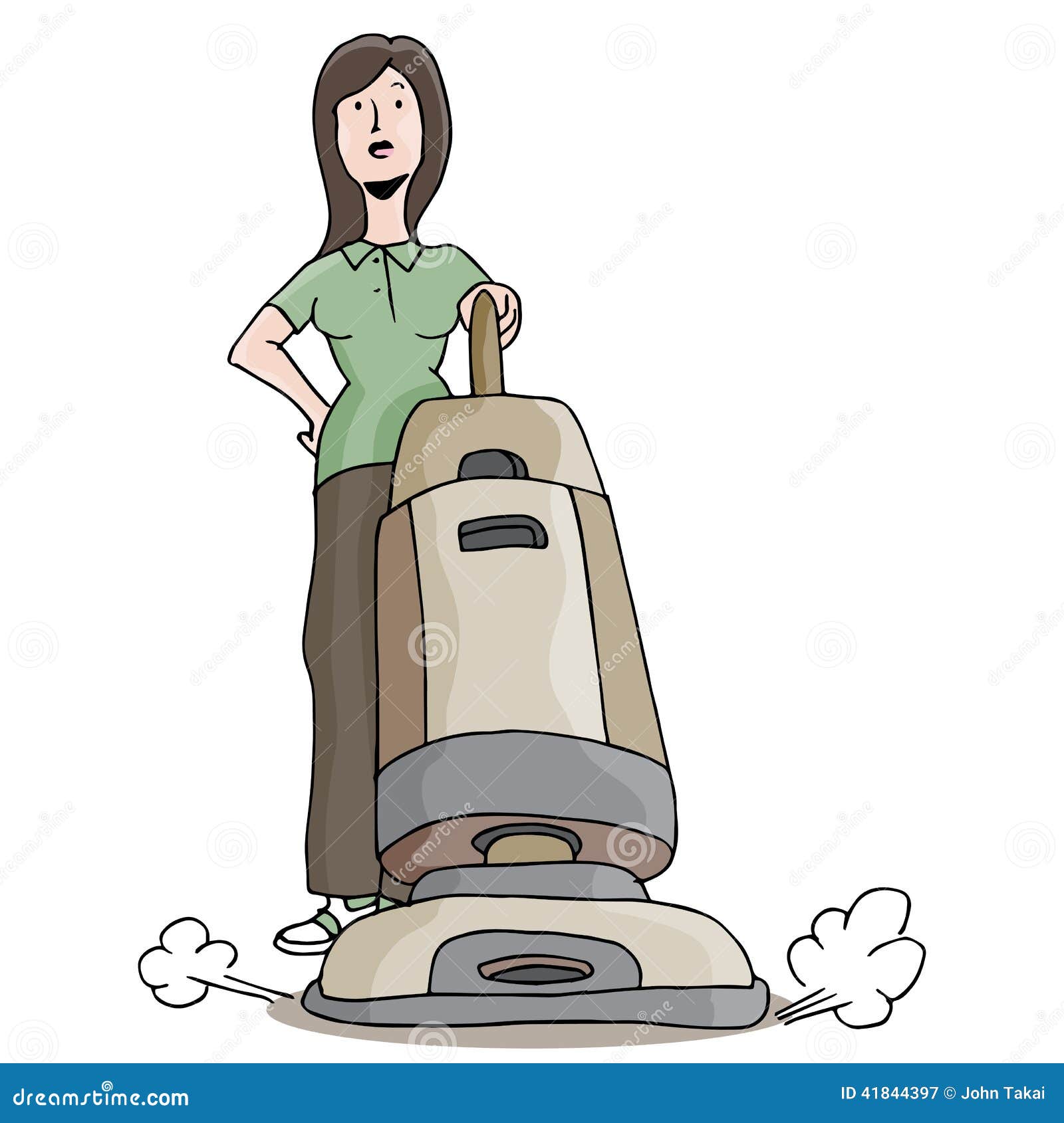 Carpet Cleaner Girl stock vector. Illustration of floor - 41844397