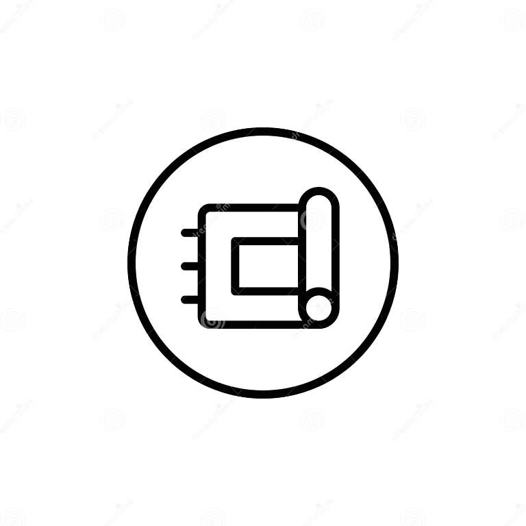 Carpet Icon Thin Vector Set Stock Vector - Illustration of pictogram ...