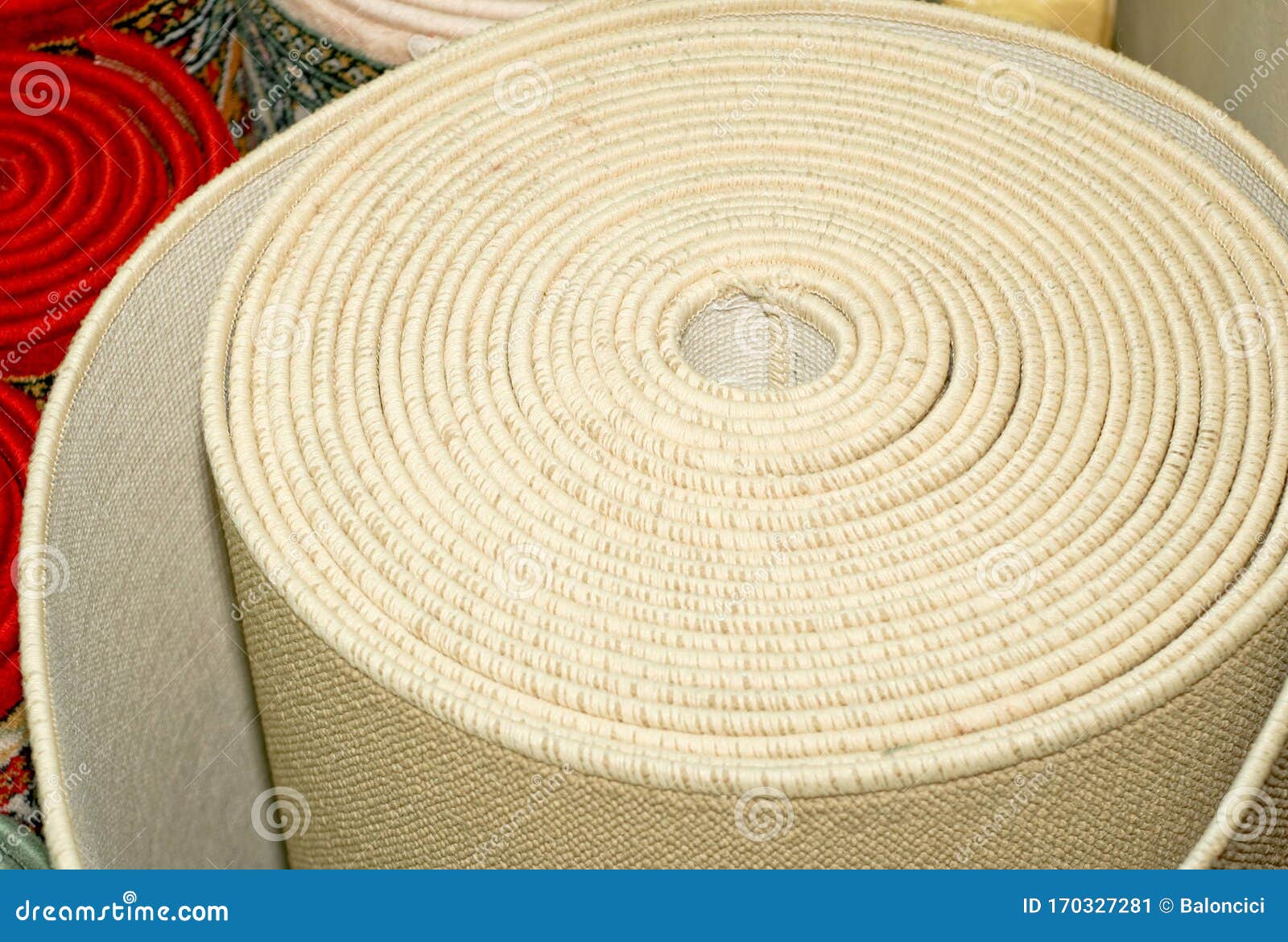 Carpet in roll stock image. Image of tube, roll, material - 170327281
