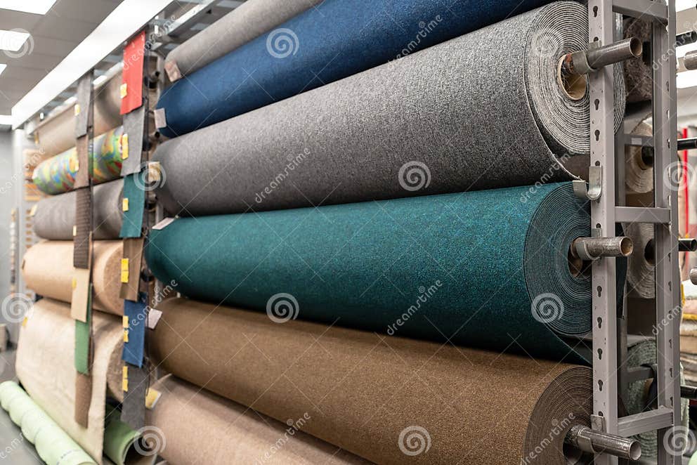 Carpet Rolls for Sale in a Store Stock Image - Image of choice, home ...