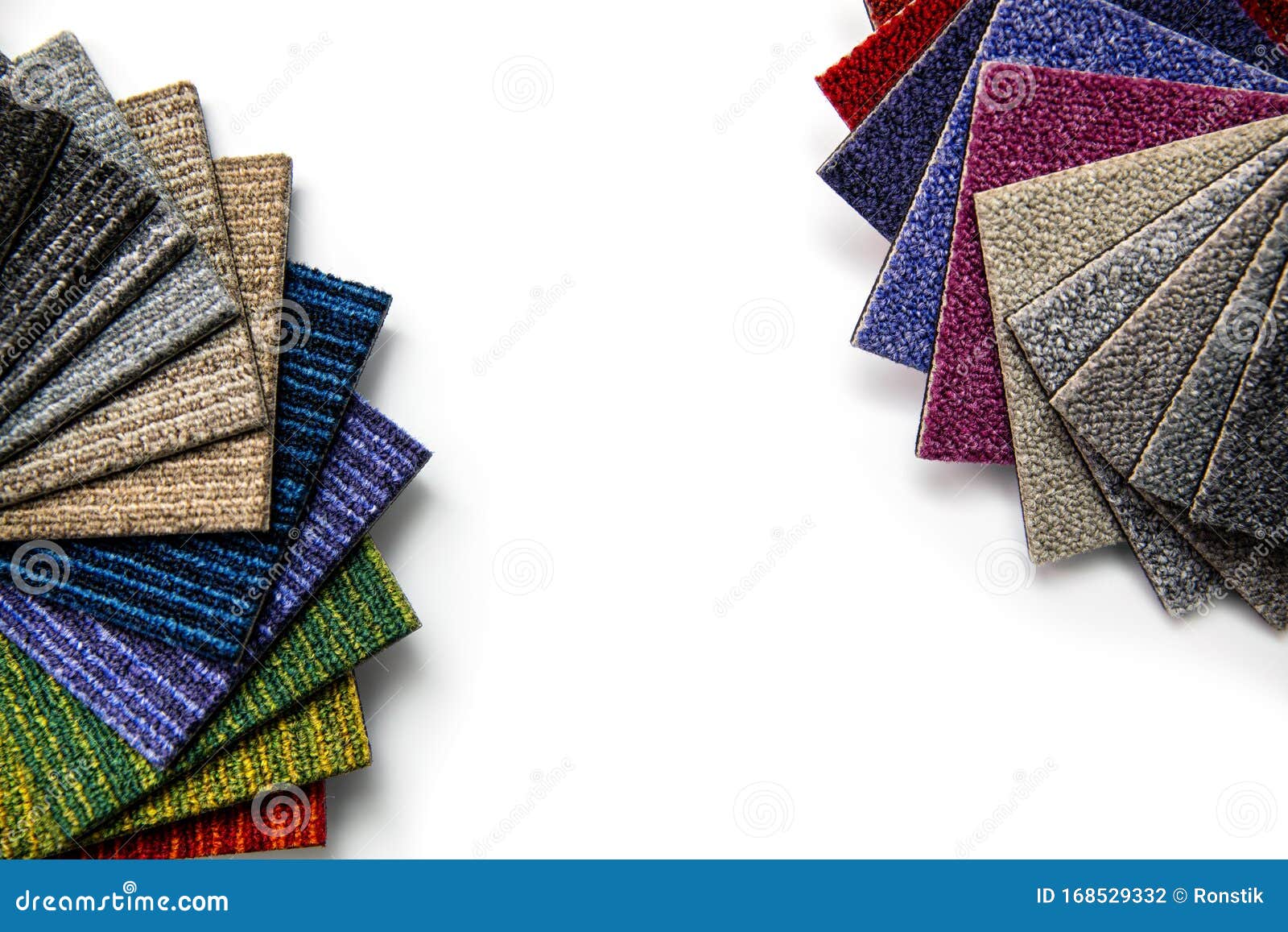 Carpet Samples on White Background Stock Photo - Image of store ...