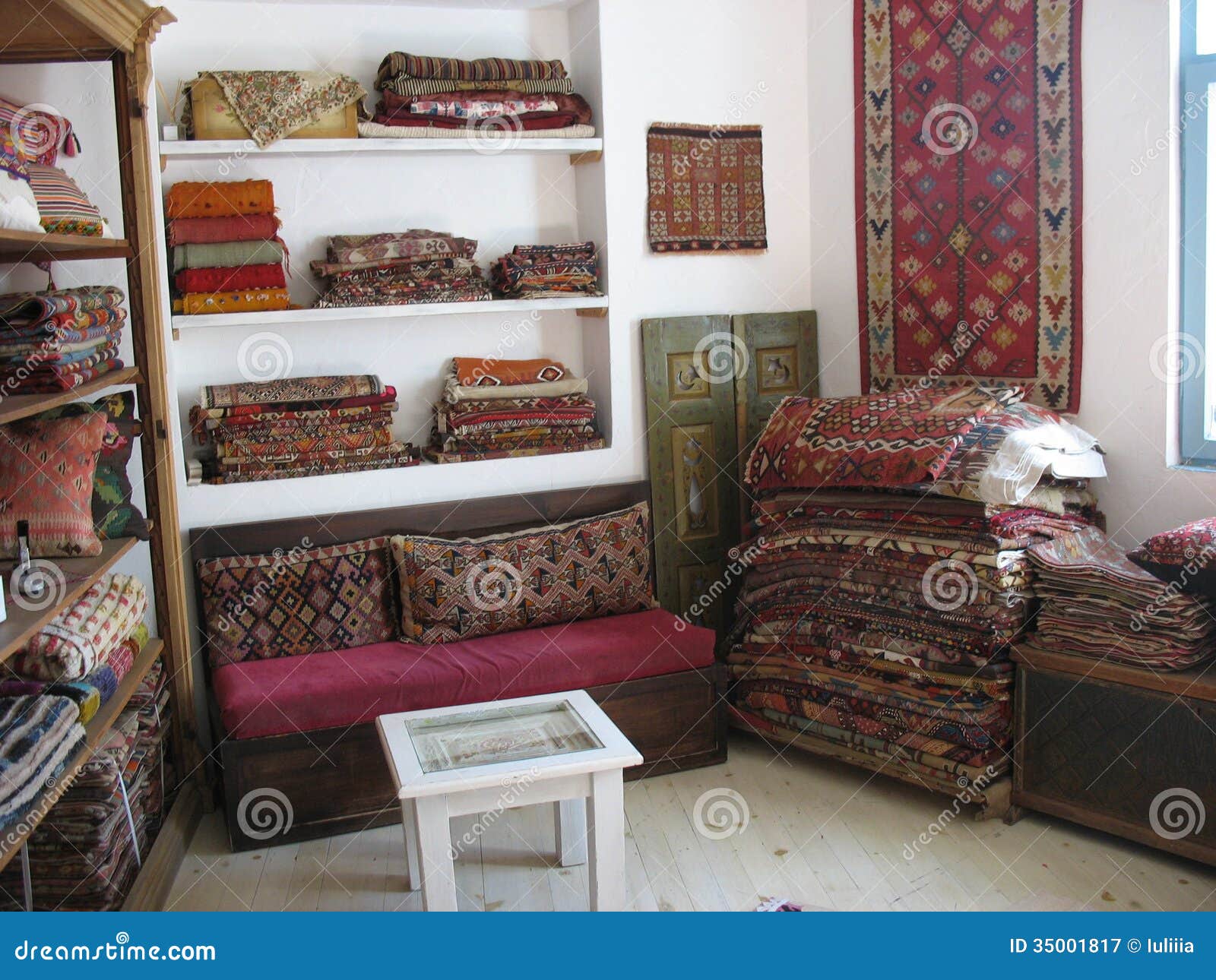 In the carpet shop stock image. Image of souvenir, handicraft - 35001817