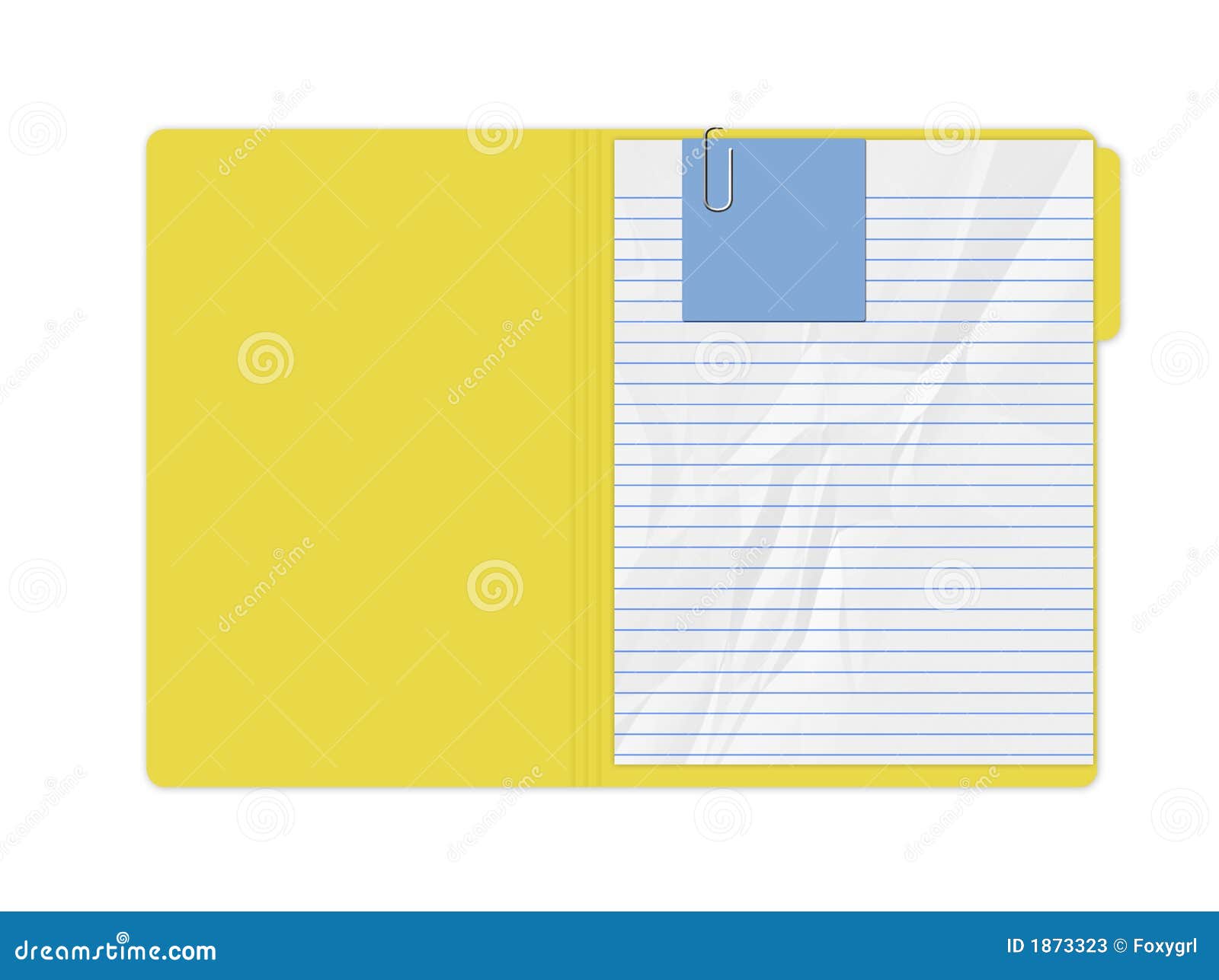 Carpeta amarilla stock de ilustración. Ilustración de alineado - 1873323