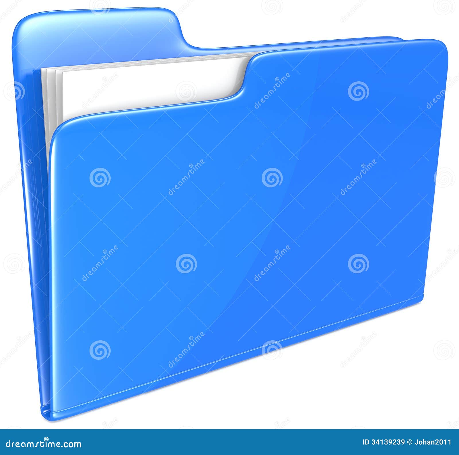 Carpeta azul. stock de ilustración. Ilustración de blanco - 34139239