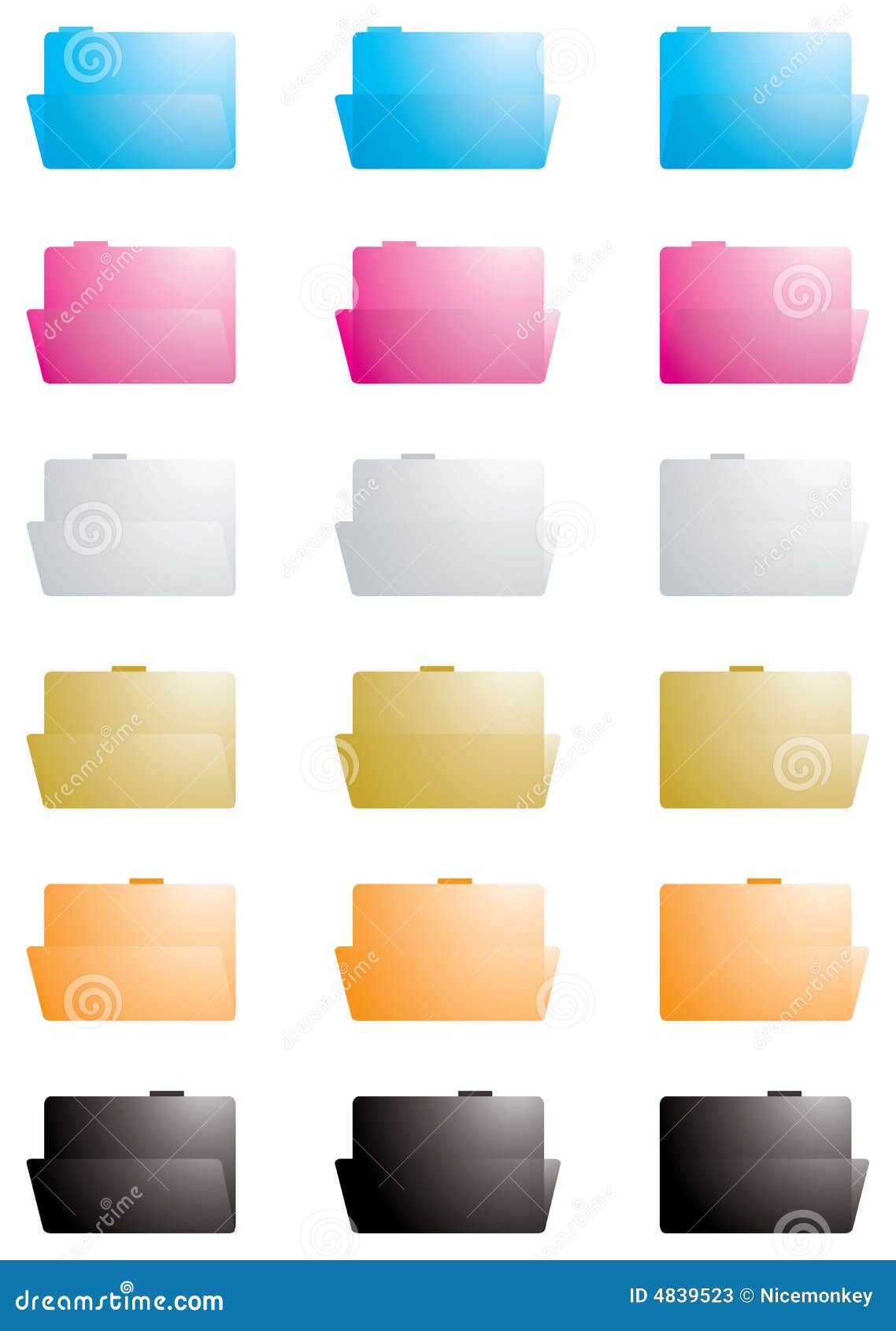 Carpeta transparente ilustración del vector. Ilustración de magenta ...