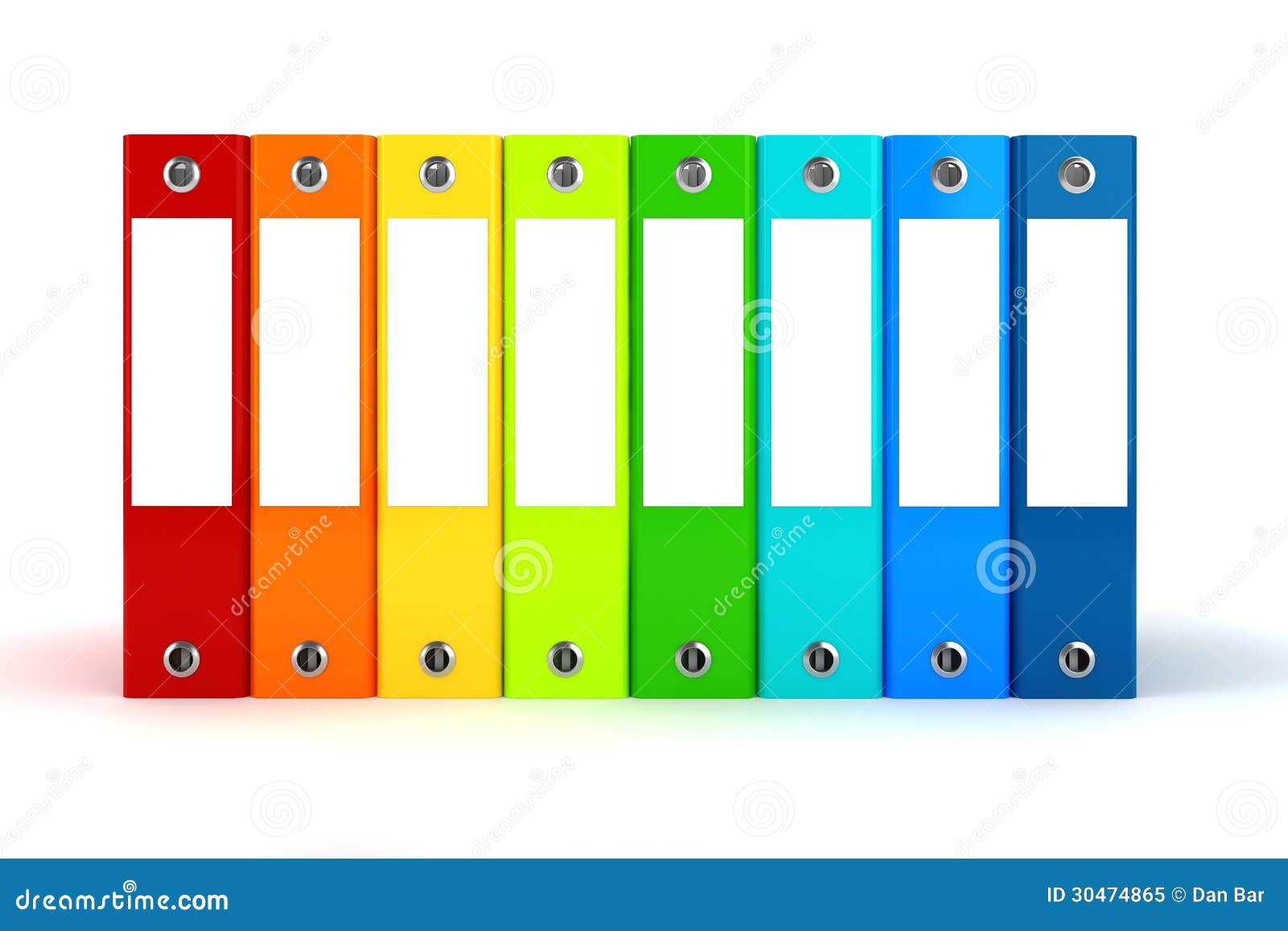 Carpetas Coloridas De Los Expedientes 3d Stock de ilustración ...