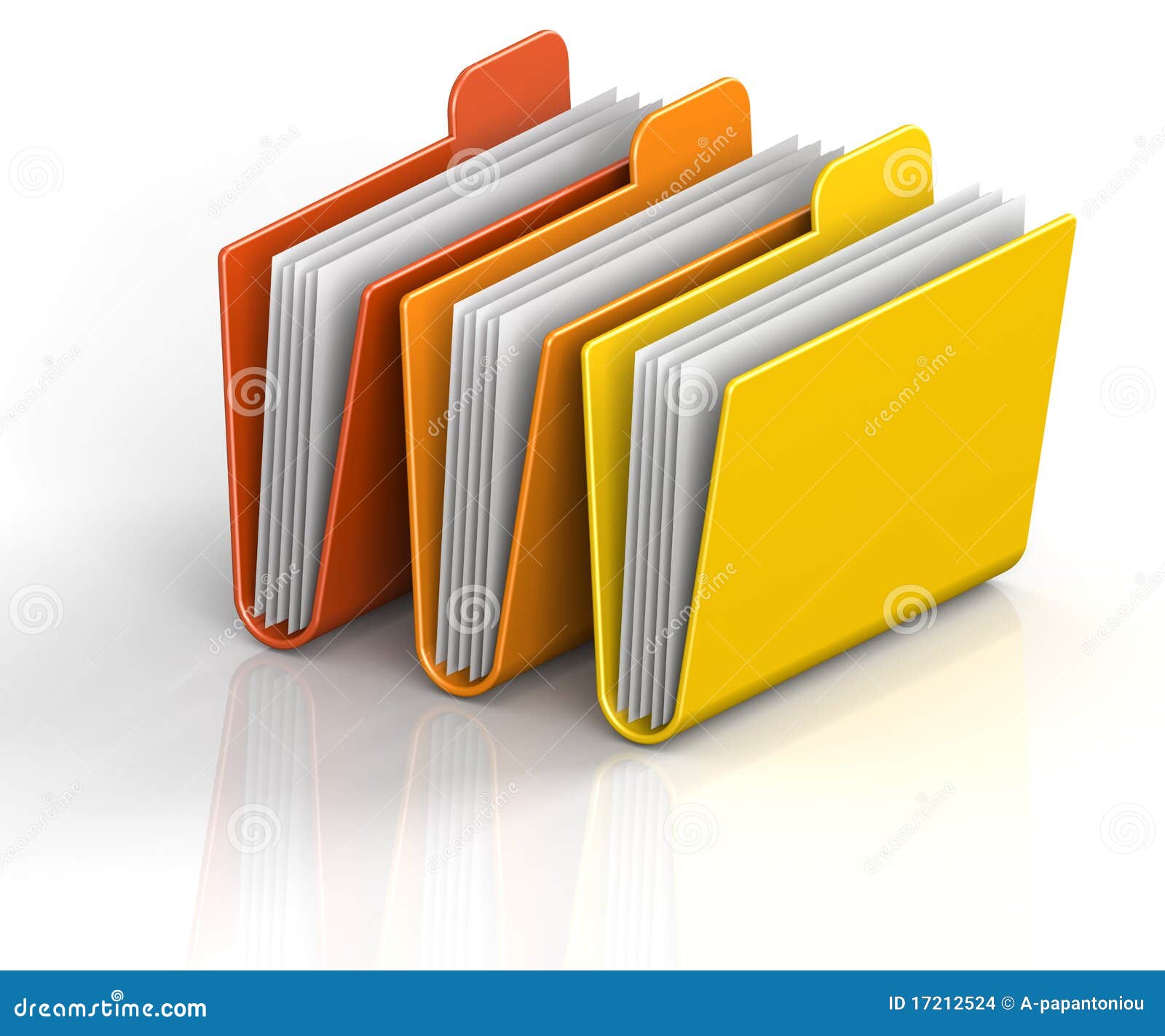 Carpetas del archivo stock de ilustración. Ilustración de examinar ...