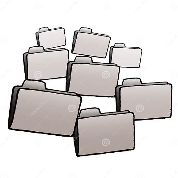 Carpetas (vector) ilustración del vector. Ilustración de aislado - 5513519