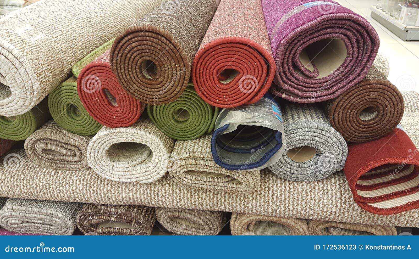 Carpets Background Storange, Side View Stock Image - Image of ...