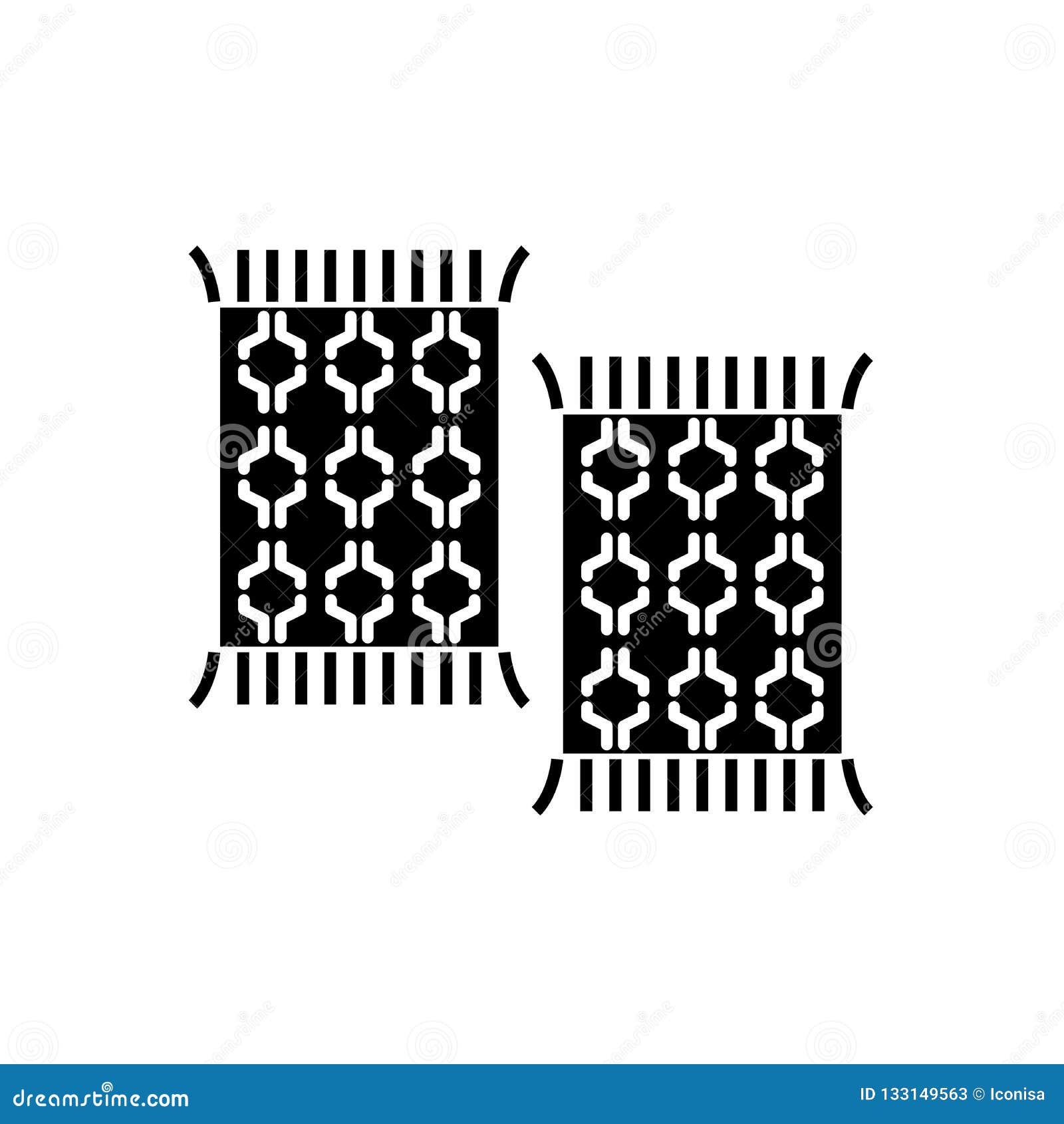 Carpets Black Icon, Vector Sign on Isolated Background. Carpets Concept ...