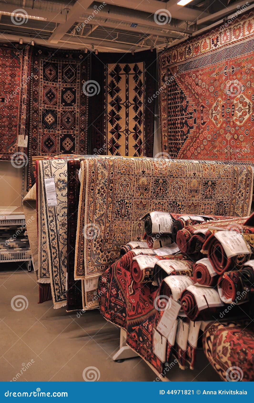Carpets in store editorial photo. Image of bright, assortment - 44971821