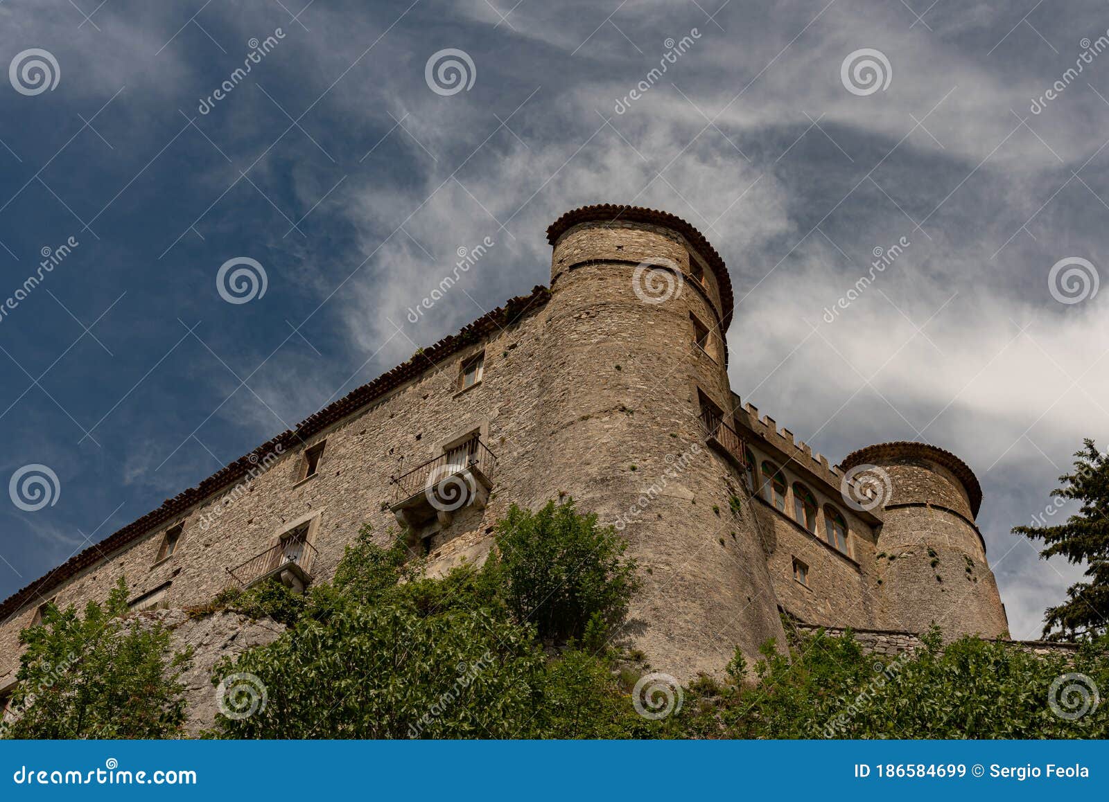 Carpinone, Molise, Isernia. The Medieval Castle. Royalty-Free Stock ...
