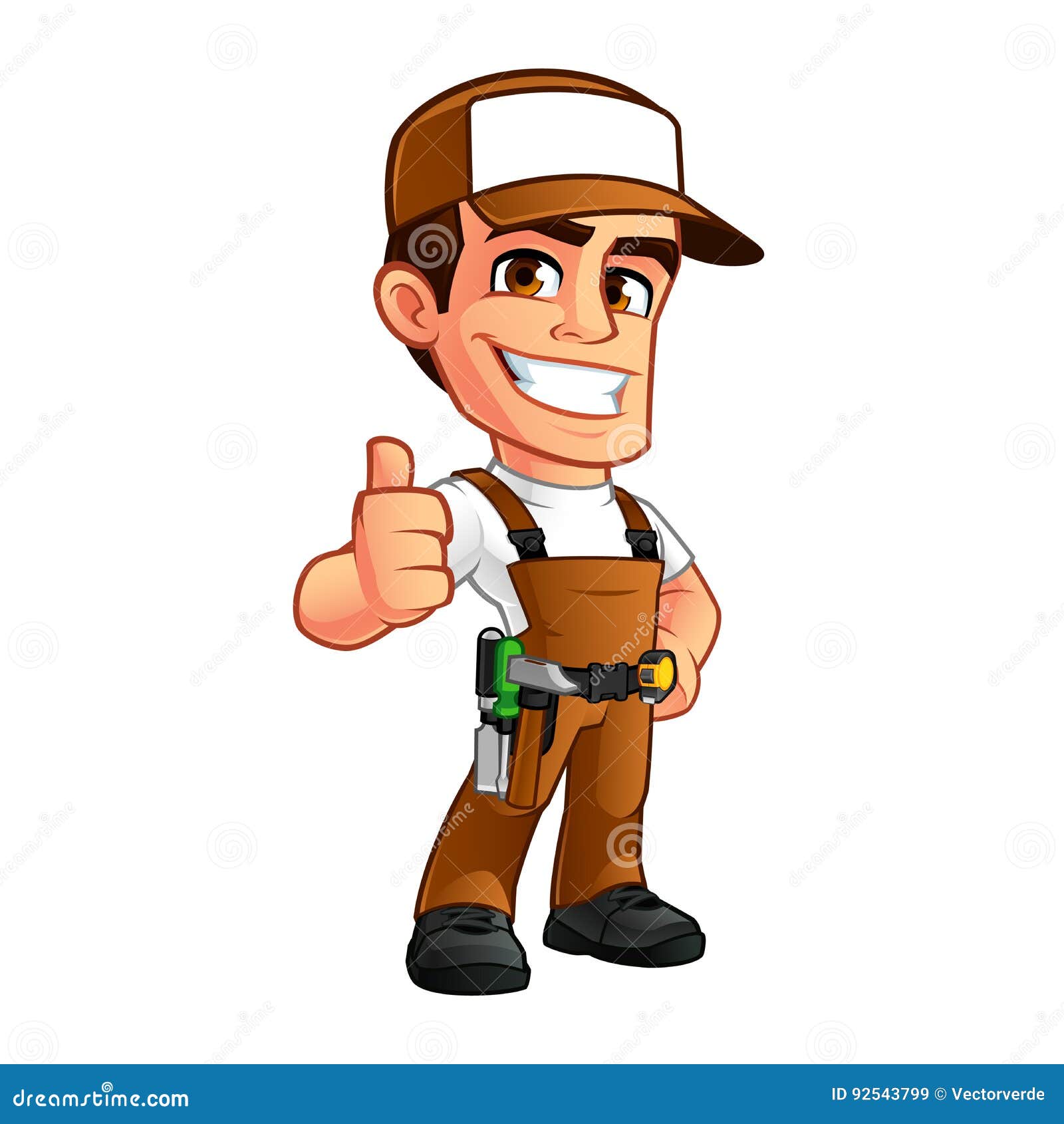 Carpintero ilustración del vector. Ilustración de vector - 92543799