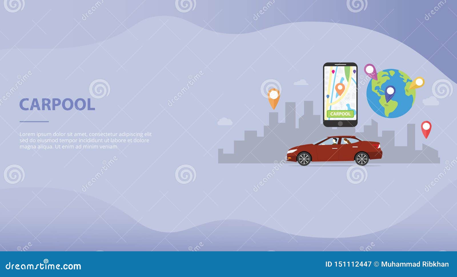 Carpool Car Sharing Concept Technology for Website Template or Landing ... Carpool Car Sharing Concept Technology for Website Template or Landing ...