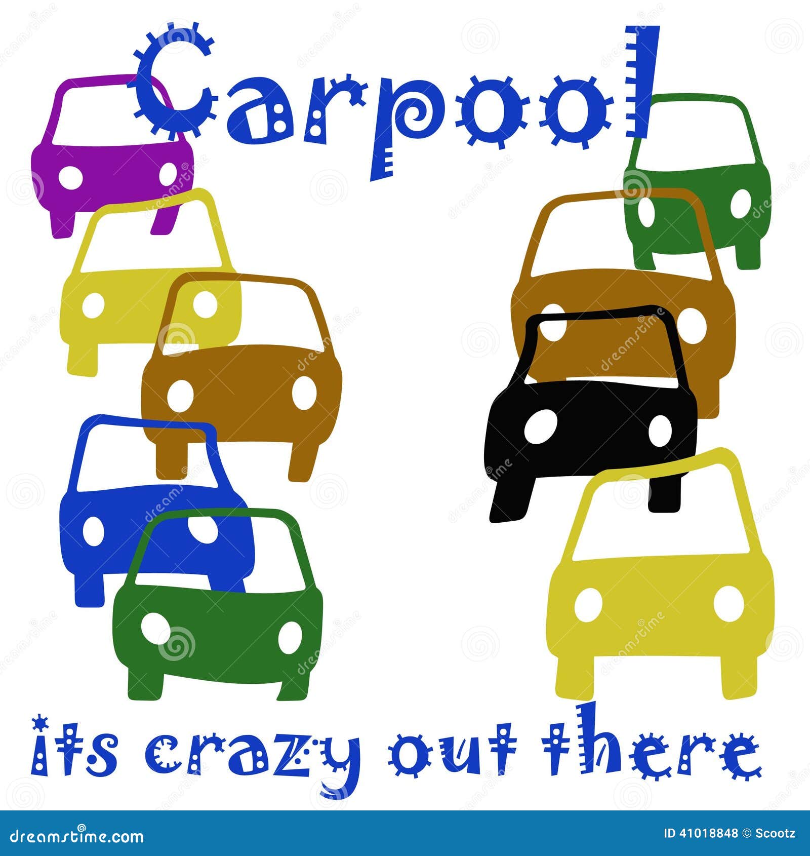 Carpooling clipart
