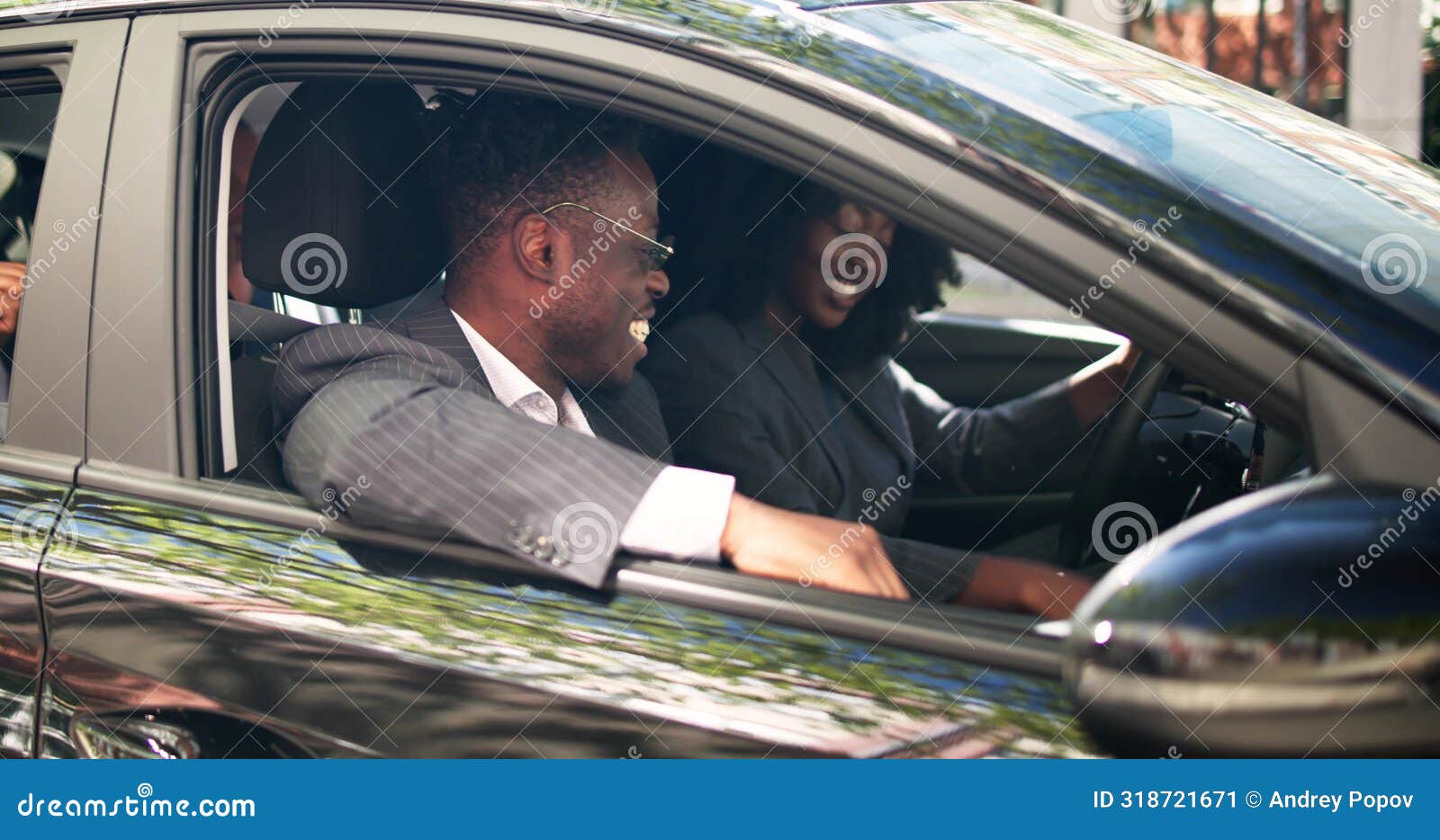 Carpool Ride Sharing. African People Stock Image - Image of drive ...