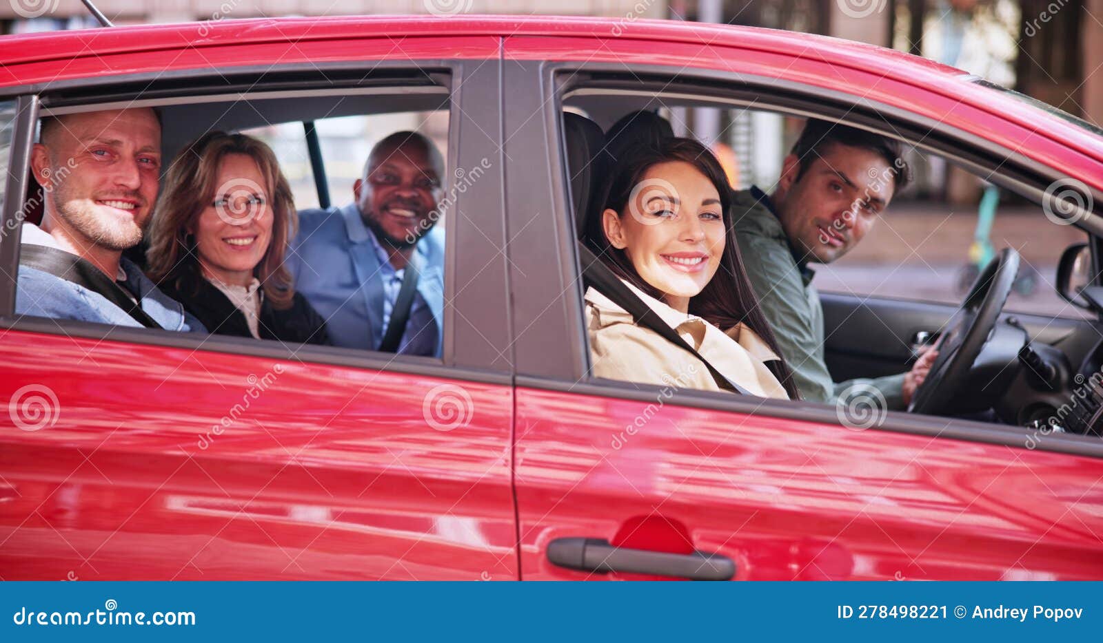 Carpool Ride Sharing. African People Stock Image - Image of friend ...