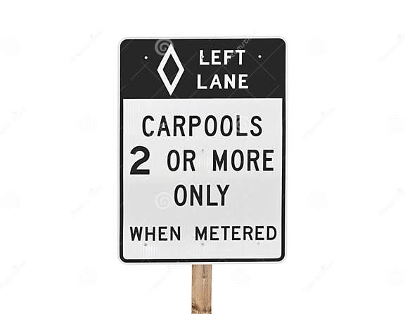 Carpool Sign Isolated stock image. Image of carpool, highway - 20238099