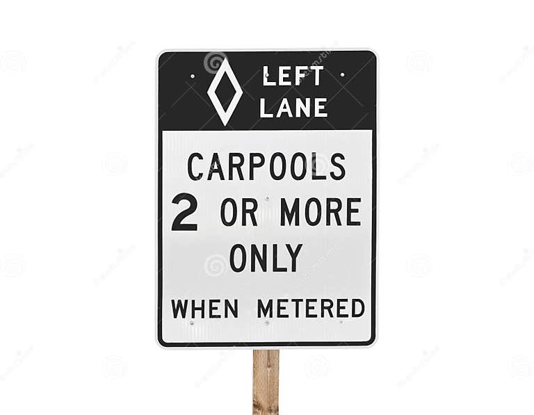 Carpool Sign Isolated stock image. Image of carpool, highway - 20238099
