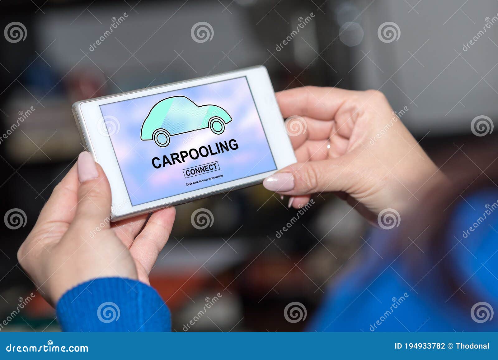Carpooling Concept on a Smartphone Stock Photo - Image of carsharing ...