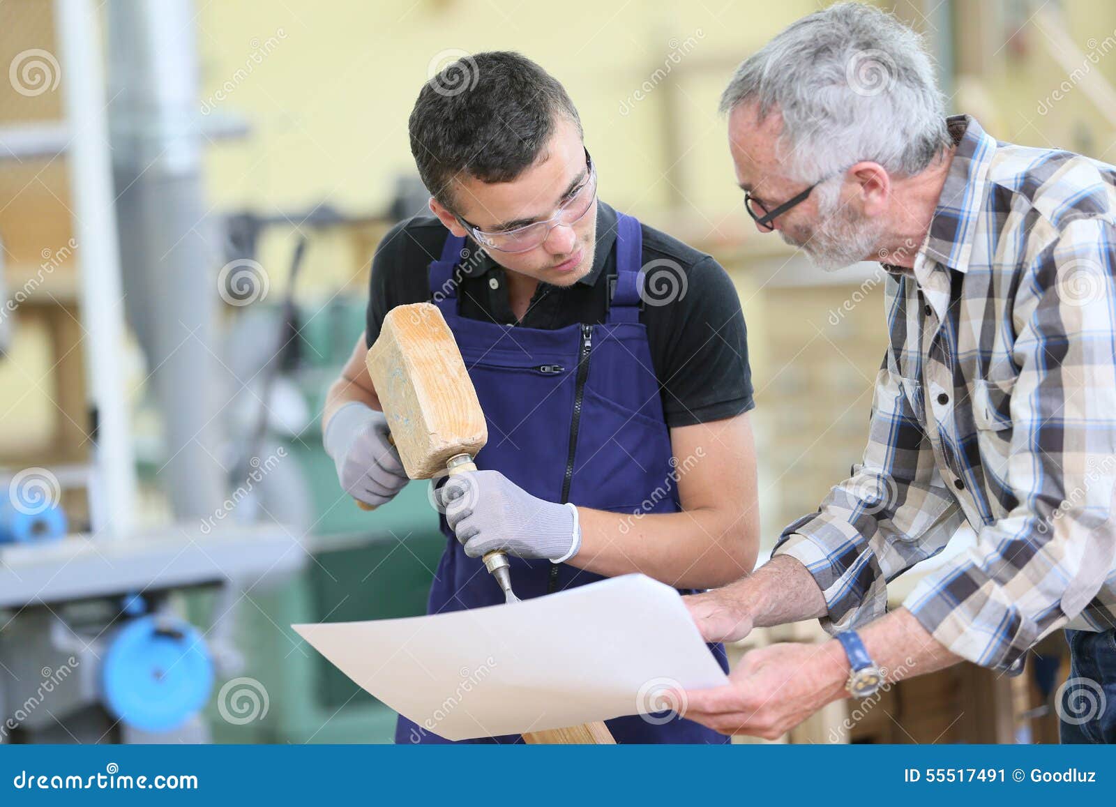 Carprentry Professional Training Stock Image - Image of instructor ...