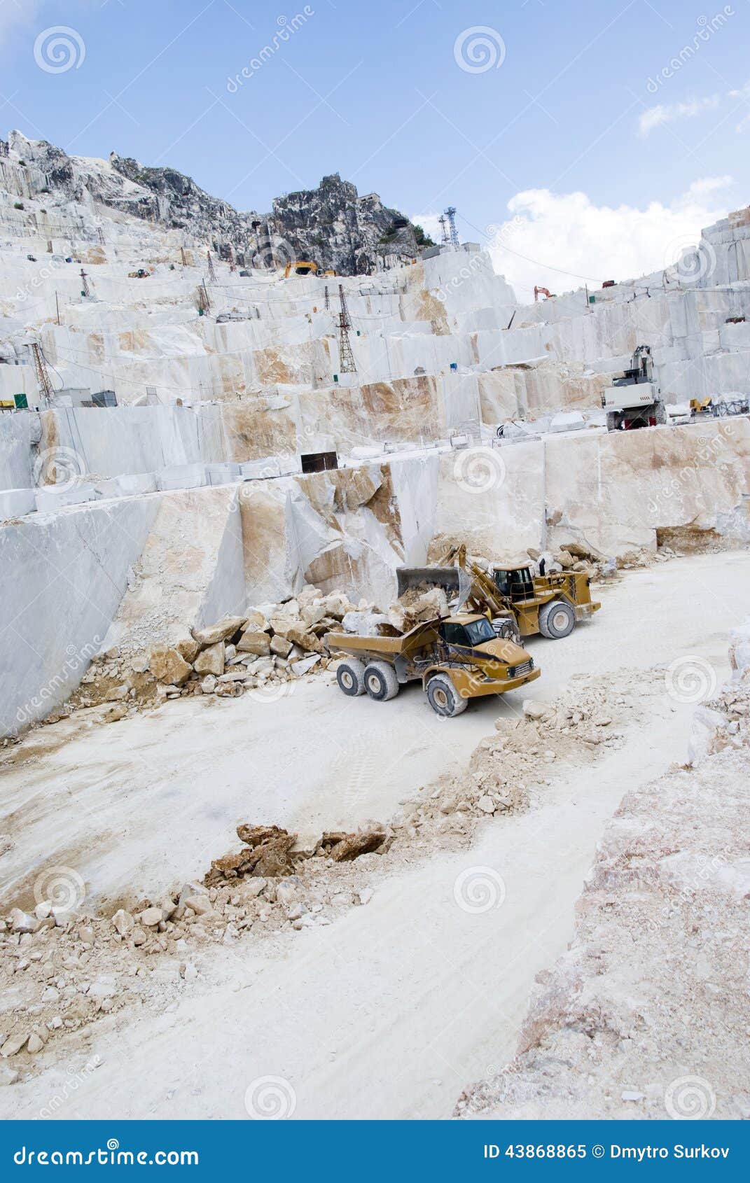 A Carrara marble quarry stock image. Image of landscape - 43868865