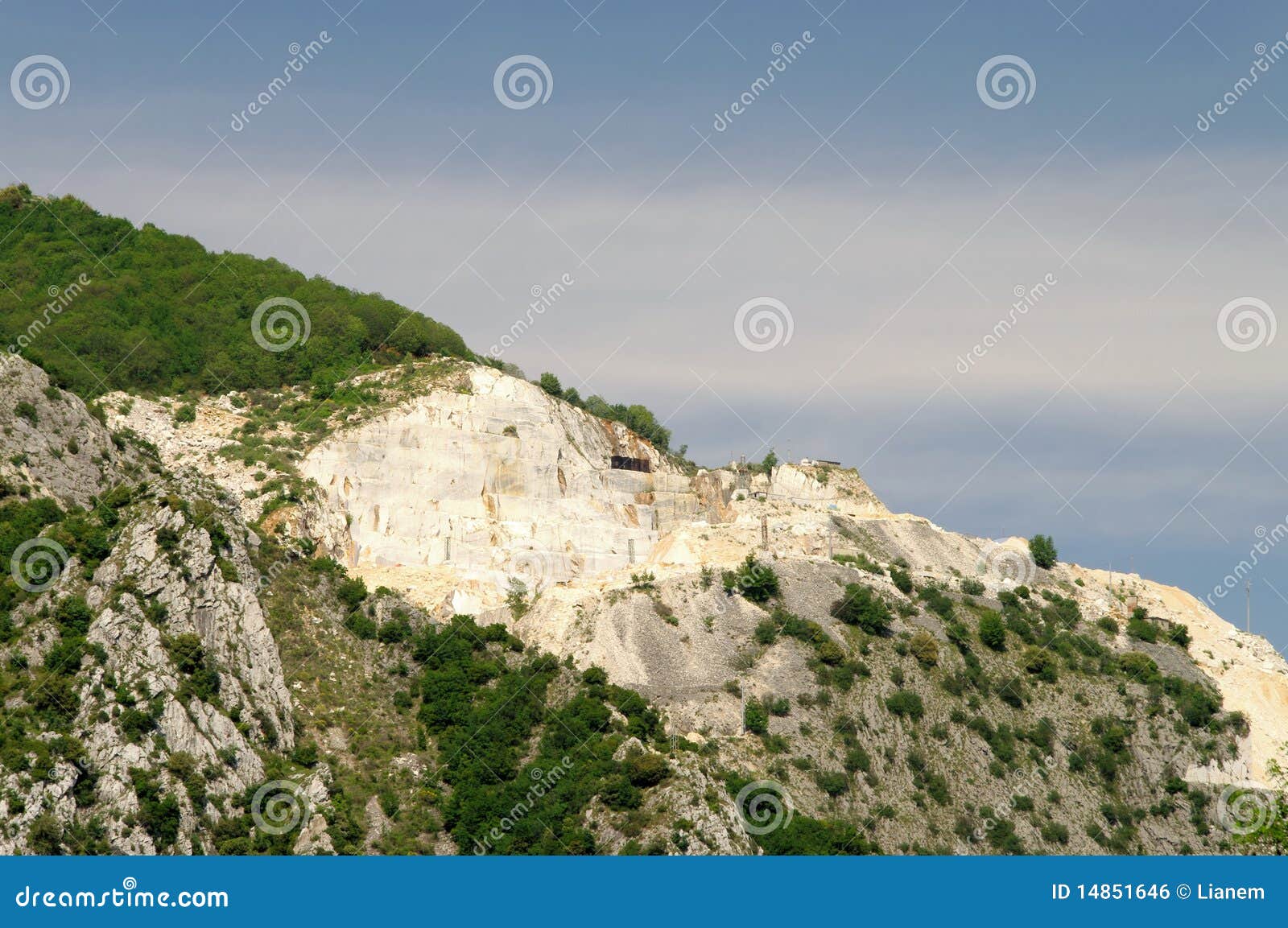 Carrara marble stone pit stock photo. Image of quarry - 14851646
