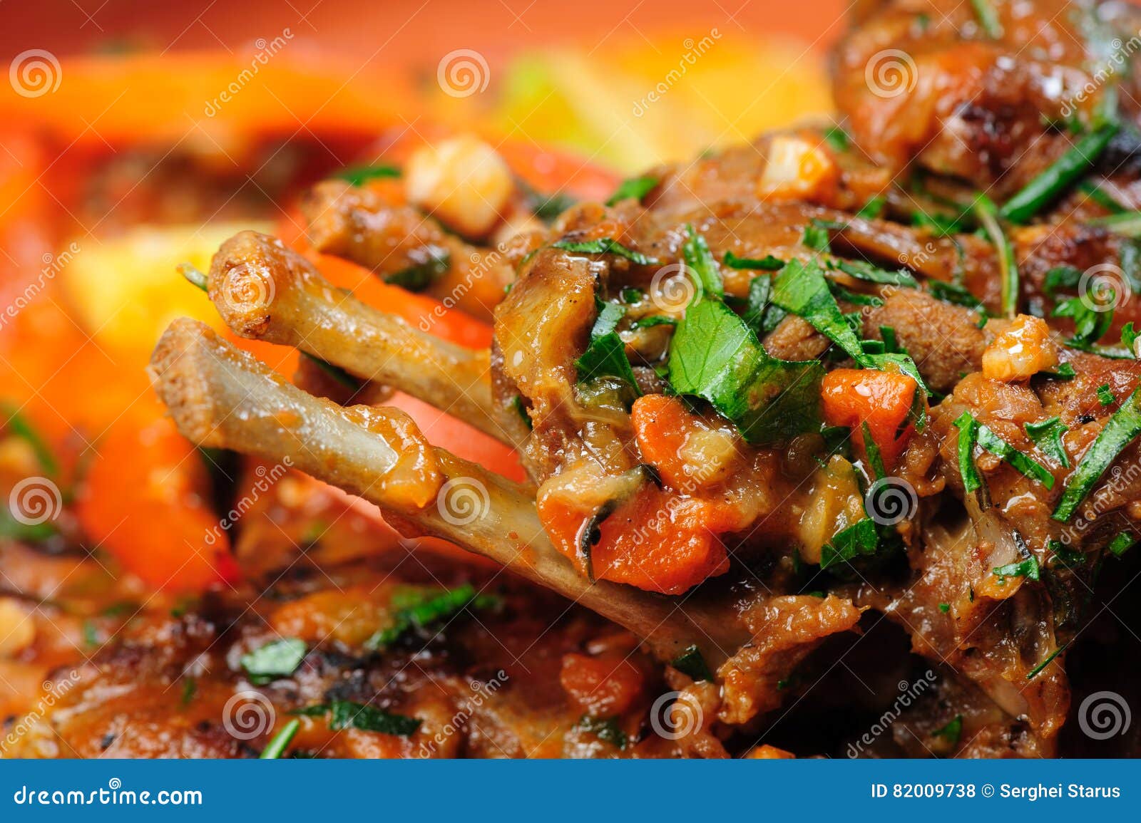 Carre Roasted E Cozido Do Cordeiro Foto de Stock - Imagem de torrado ...