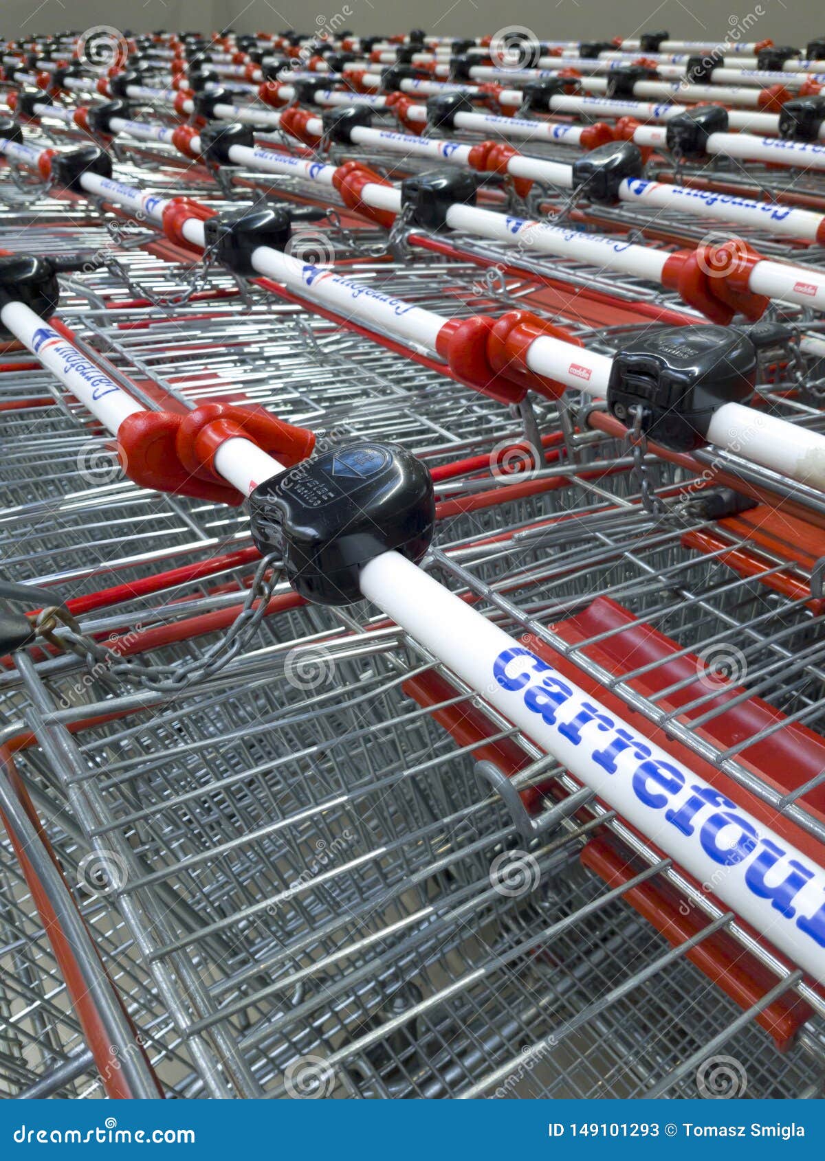 Carrefour Carts in Front of the Store Editorial Stock Photo - Image of ...