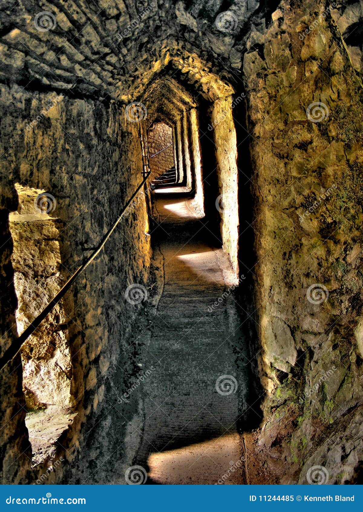 Carreg Cennen Castle-Passageway Stock Image - Image of tunnel, building ...