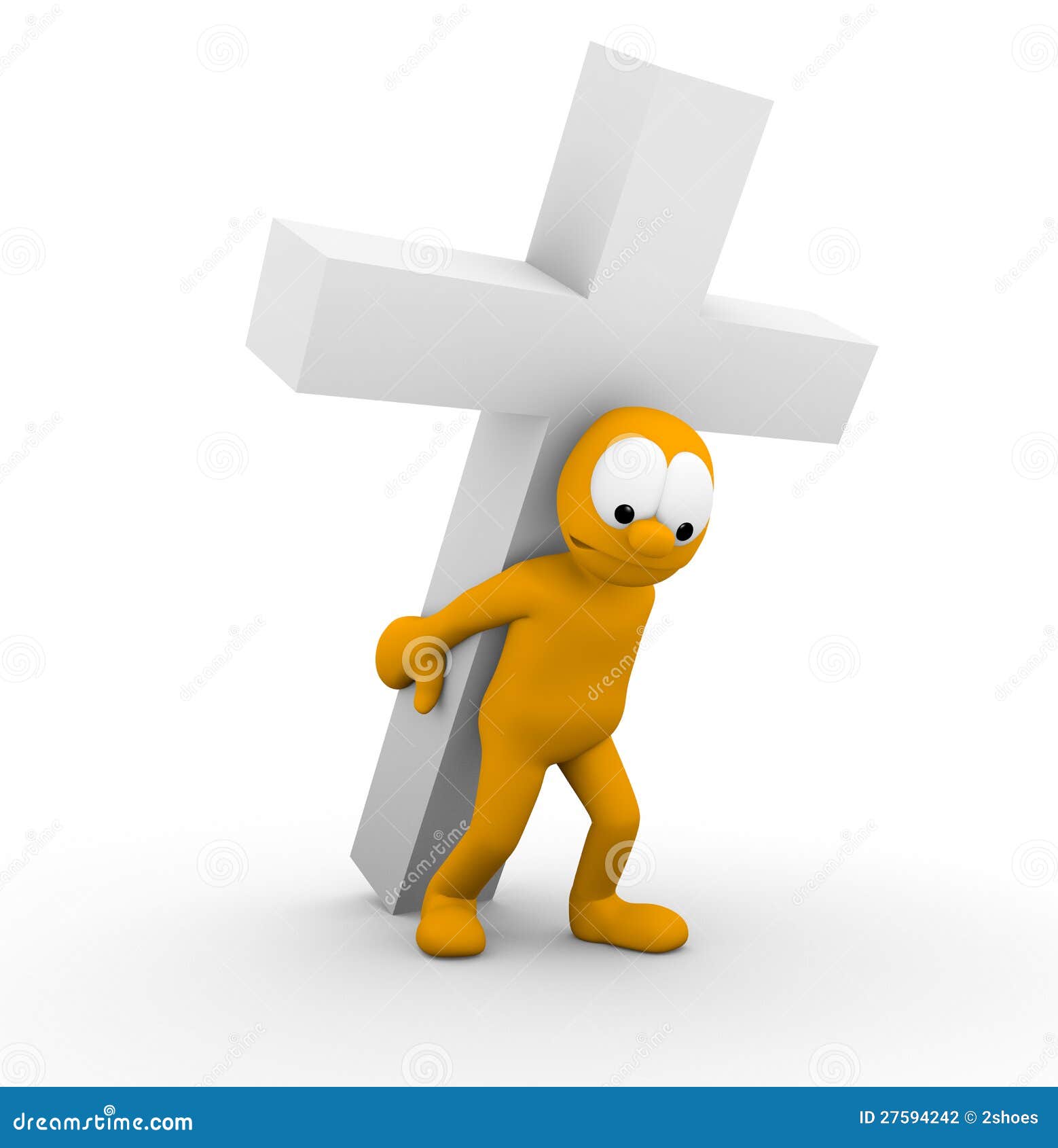 Carregando uma cruz pesada ilustração stock. Ilustração de cruz - 27594242