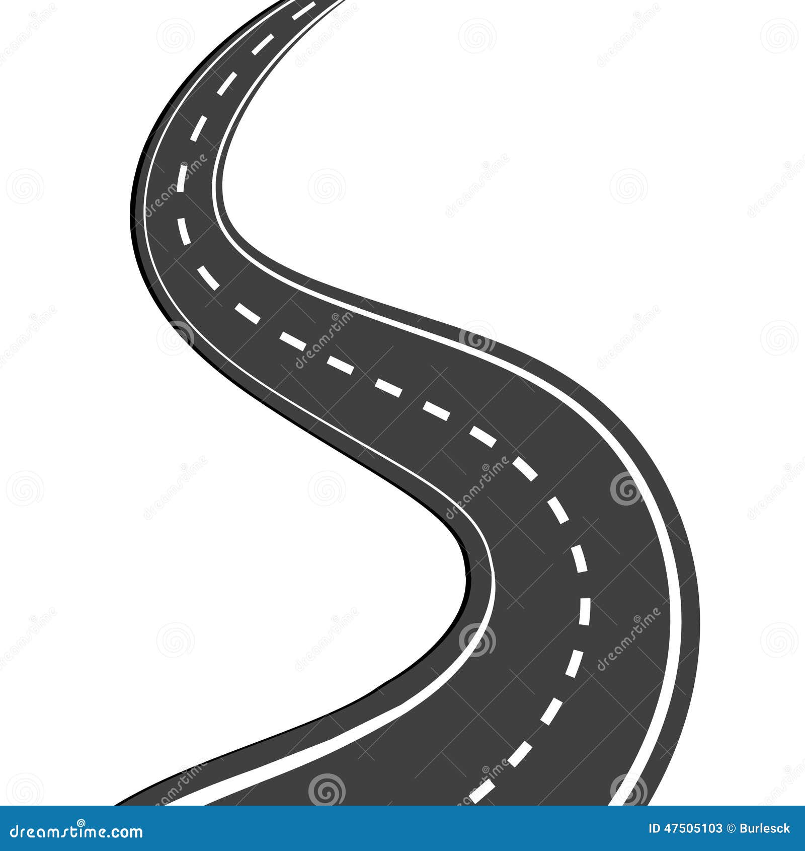 Carretera con curvas ilustración del vector. Ilustración de turismo ...